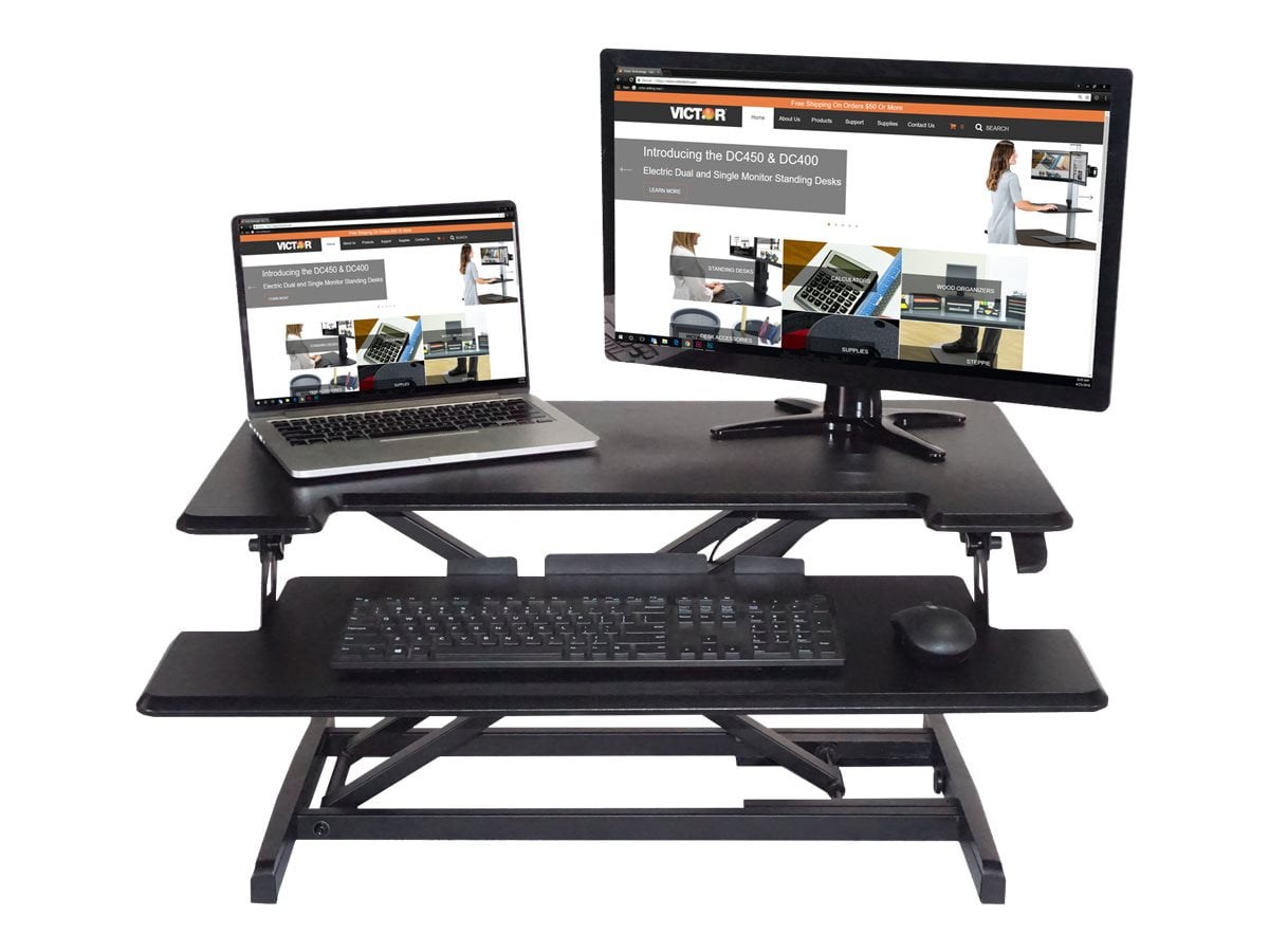 Victor High Rise Ergonomic DCX610 - Adjustable Compact Standing Desk ...