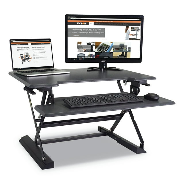 Victor Technology VCTDCX710 High Rise Height Adjustable Standing Desk ...