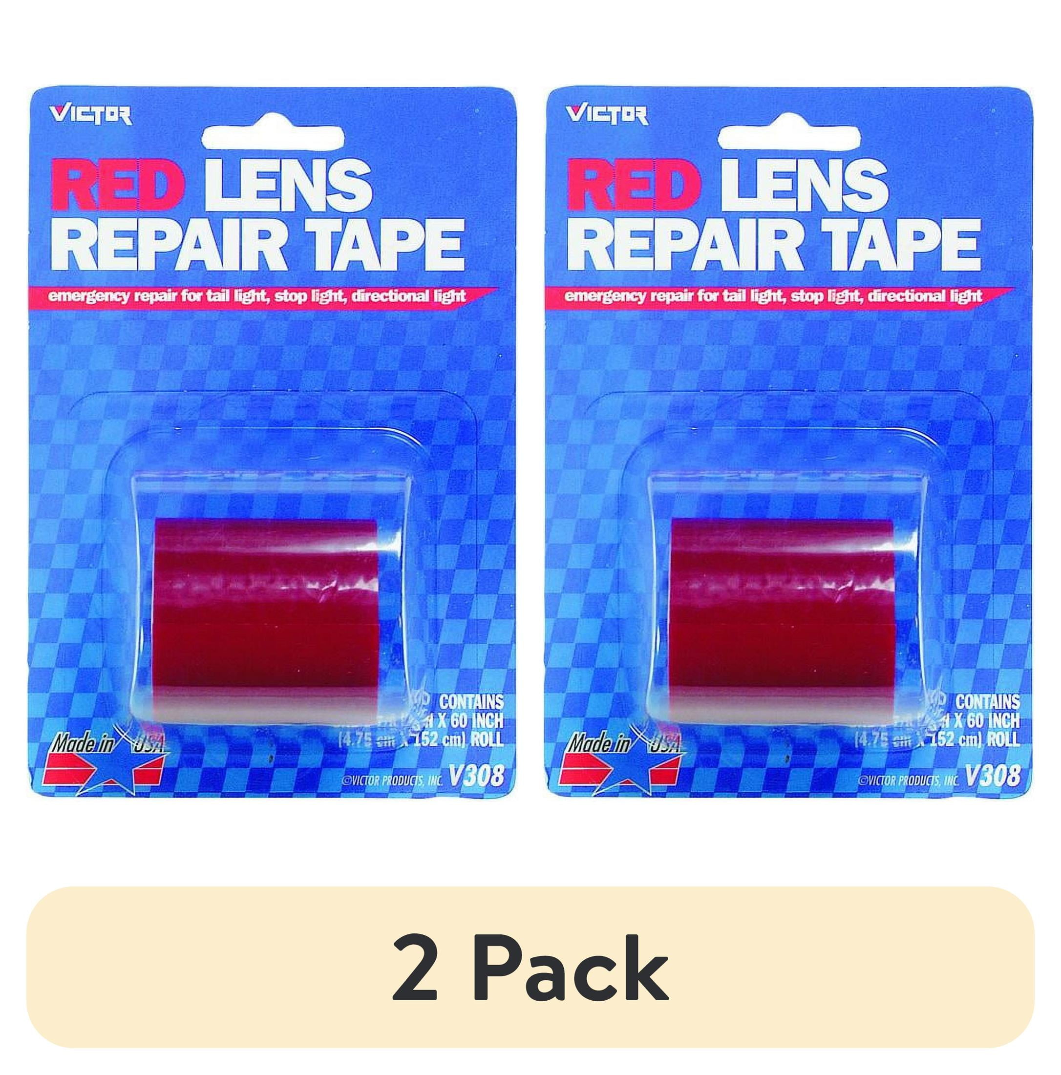 (2 pack) Victor V308 Lens Repair Tape, 1-7/8 in W x 5 ft L, Red ...