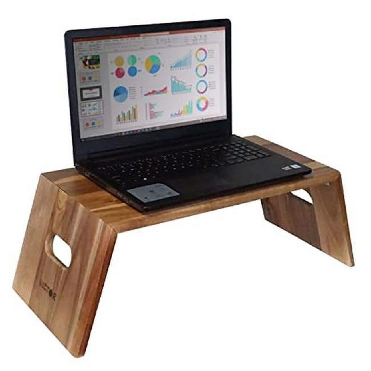 Victor VCTDC075 High Rise Foldable Acacia Wood Laptop Stand - Walmart.com