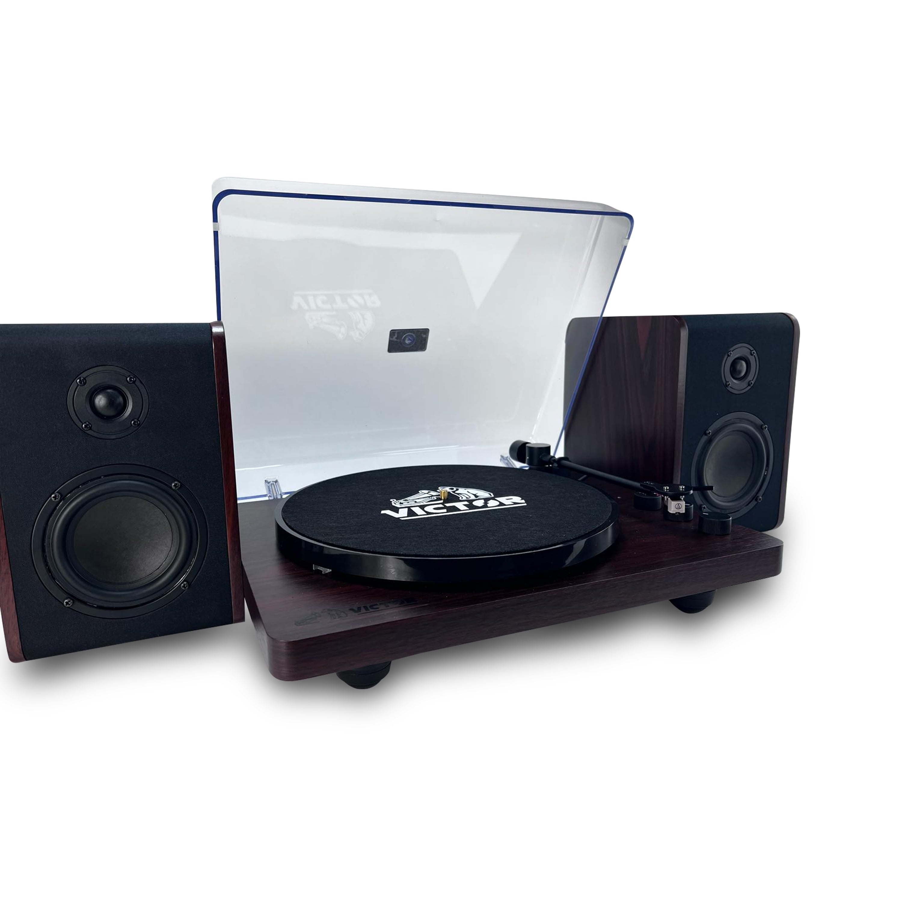 Victor VWRP-1600 Bluetooth Vintage Wooden Turntable with Built-in ...