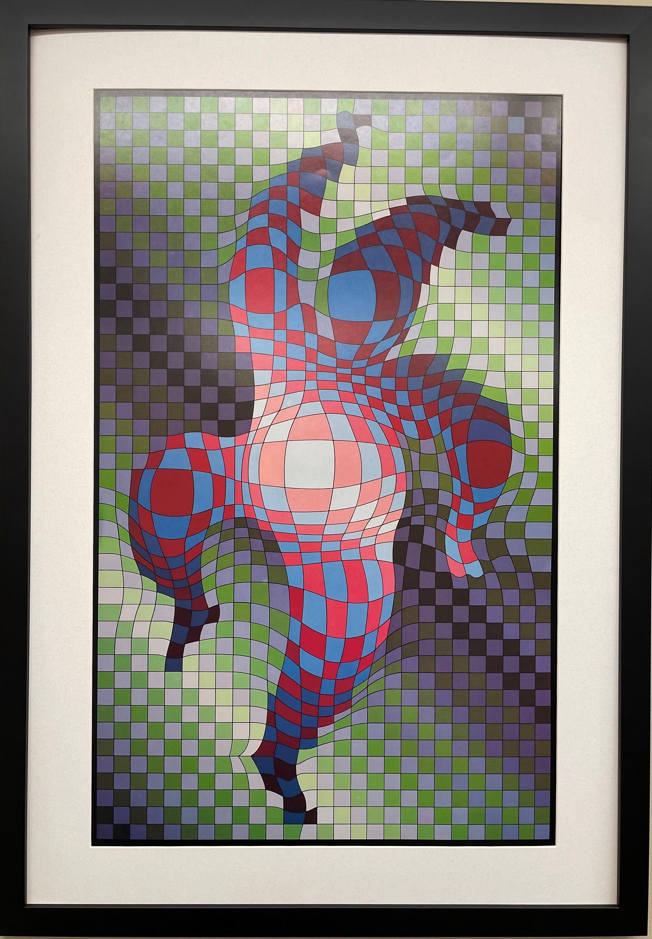 Victor Vasarely "Harlequin" Vintage Poster with NEW frame Mid-Century ...