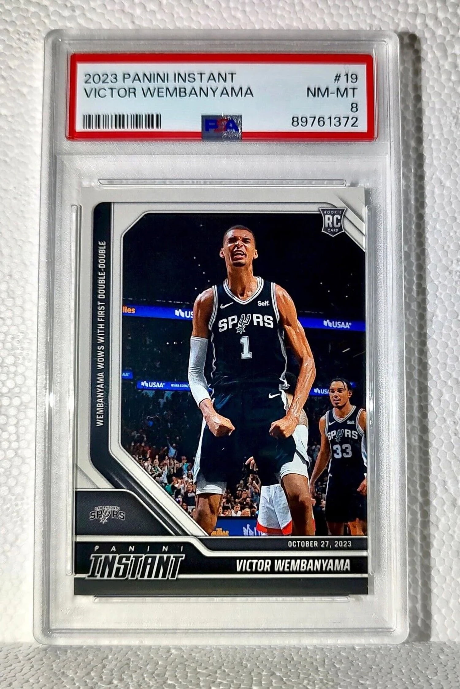 Victor Wembanyama 2023-24 Panini #19 NBA Rookie Card Spurs 1 of 18095 PSA 8 NM-M - Walmart.com
