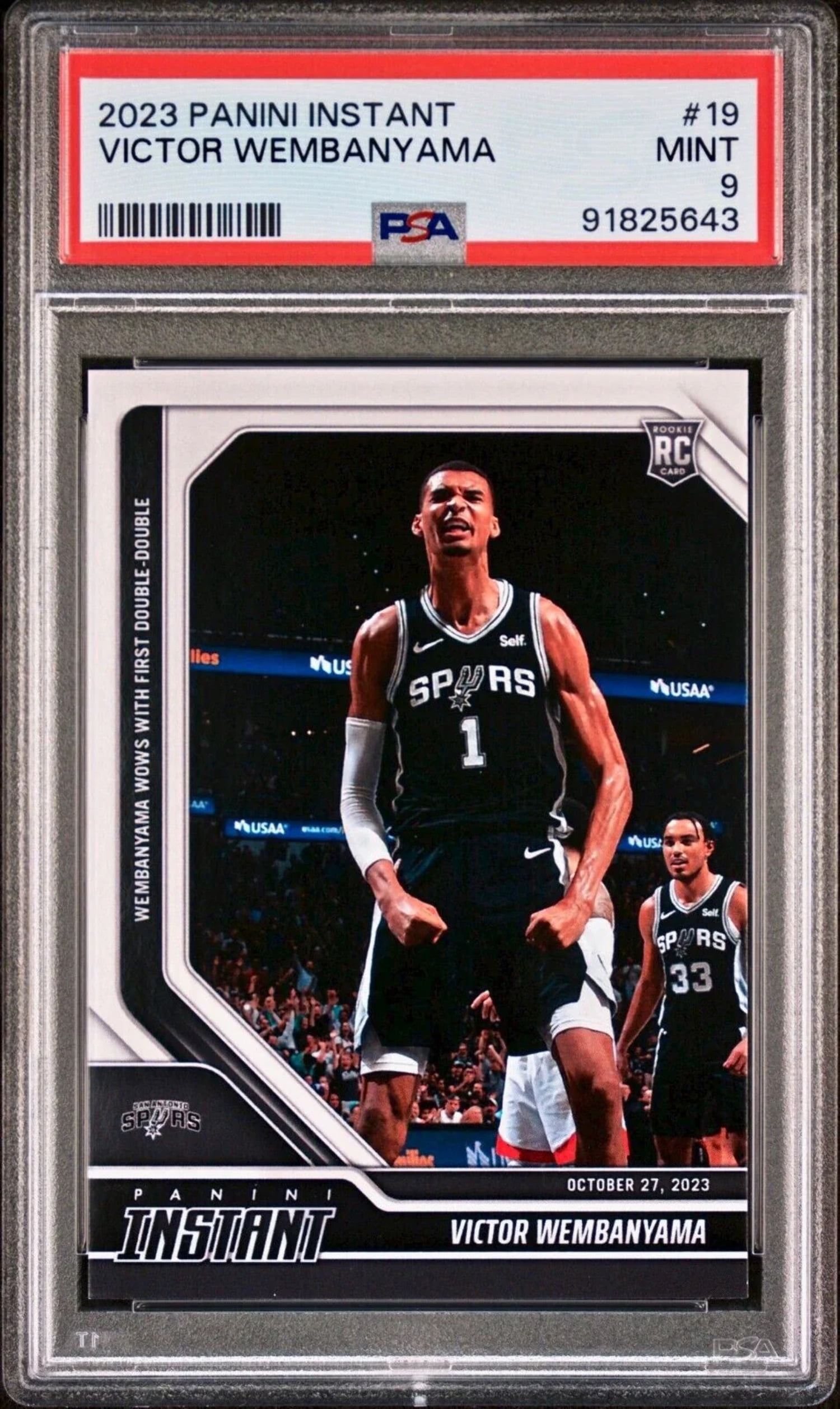 Victor Wembanyama 2023-24 Panini #19 NBA Rookie Card Spurs 1 of 18095 PSA 9 Mint - Walmart.com