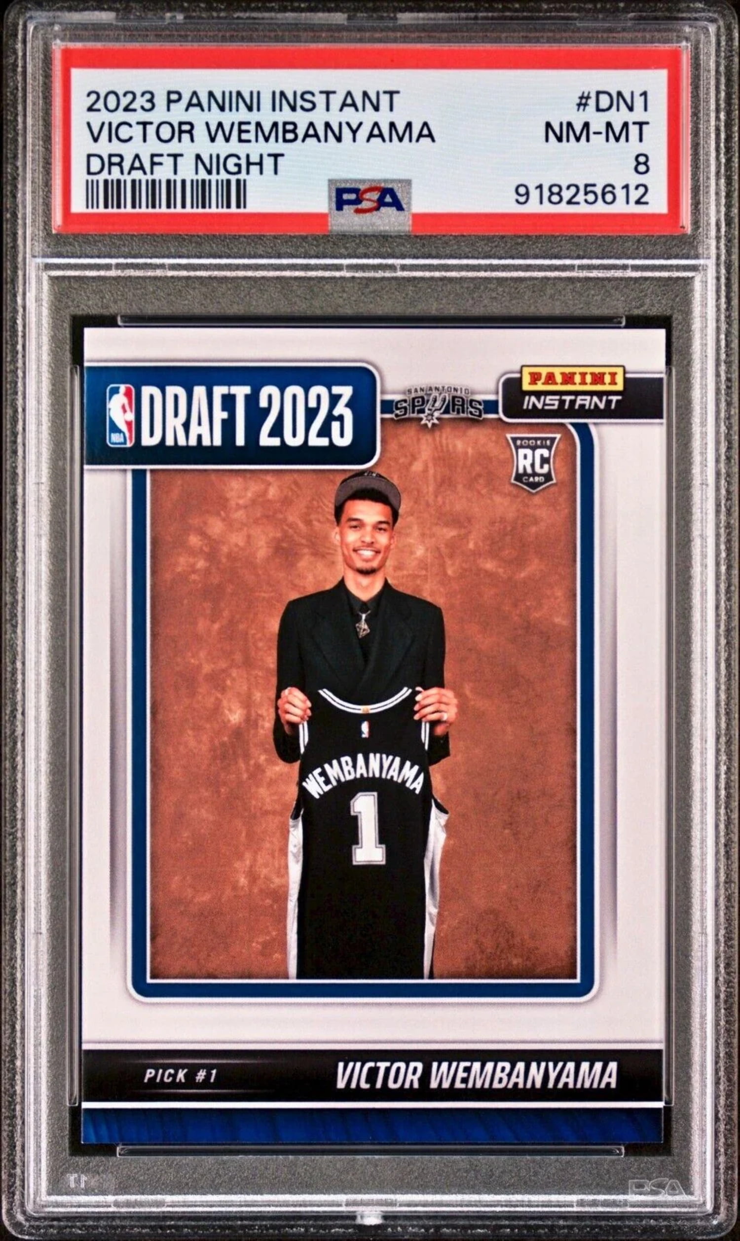 Victor Wembanyama 2023-24 Panini NBA Draft Night Rookie Card PSA 8 NM-MT - Walmart.com