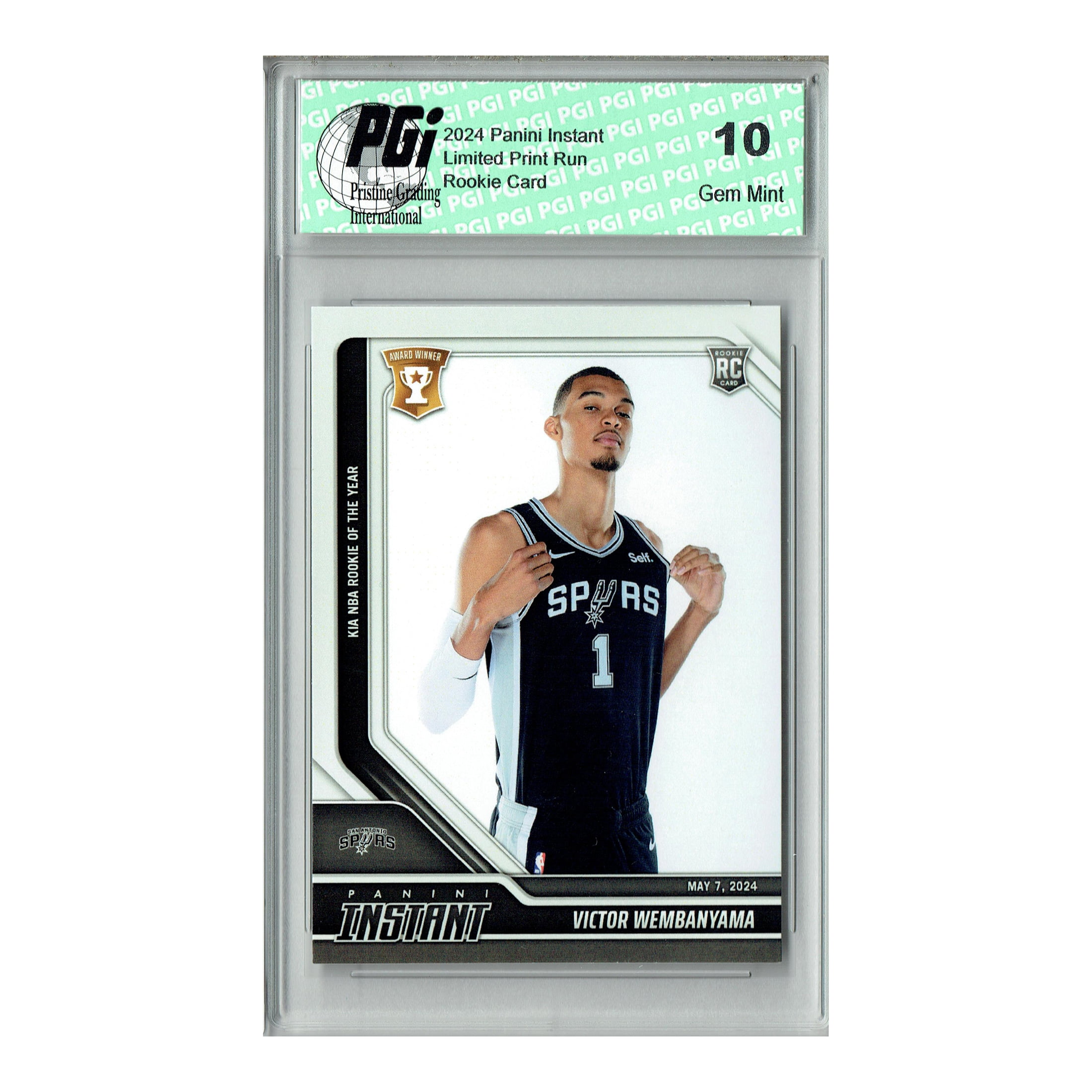 Victor Wembanyama 2024 Panini Instant #544 Rookie of the Year Rookie ...