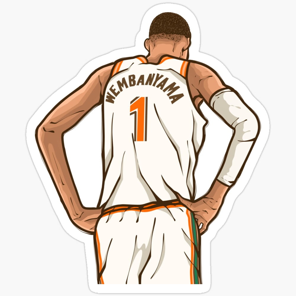 Victor Wembanyama Back-To Sticker Phone Decal Water Bottle Stickers Car ...