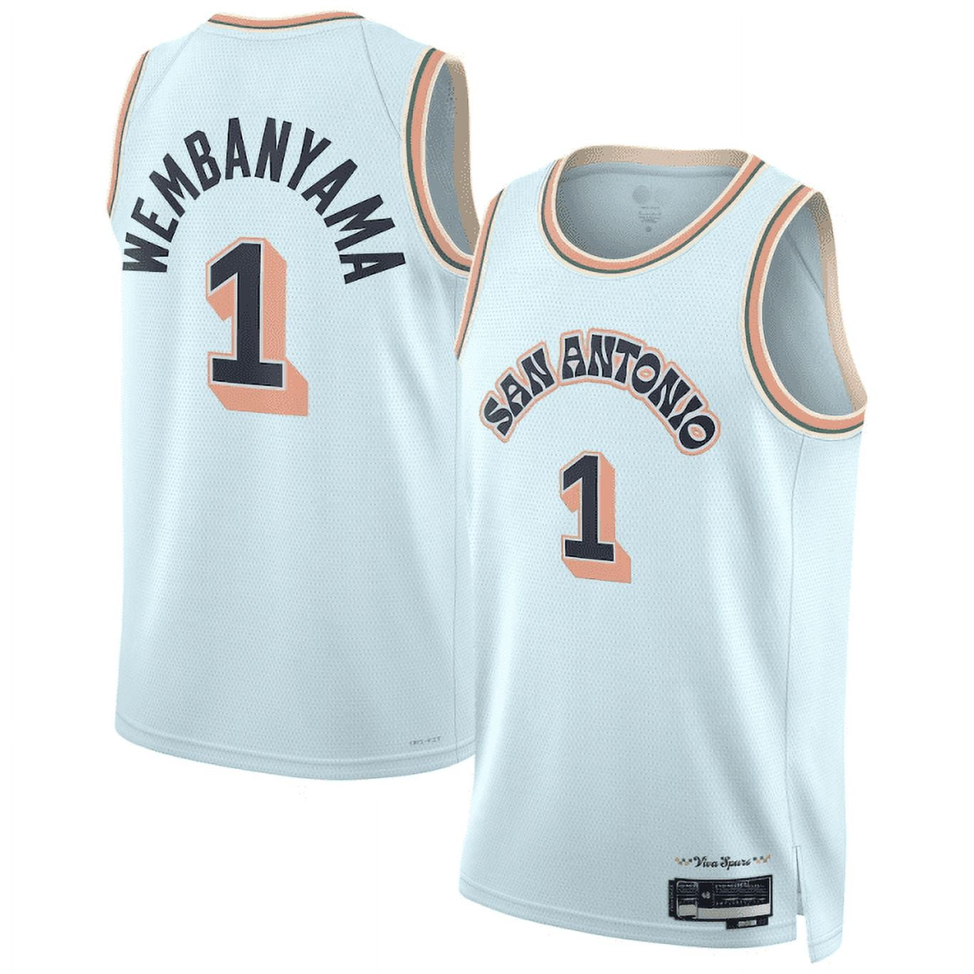 Victor Wembanyama Light Blue City Edition Basketball Sports Player Men ...