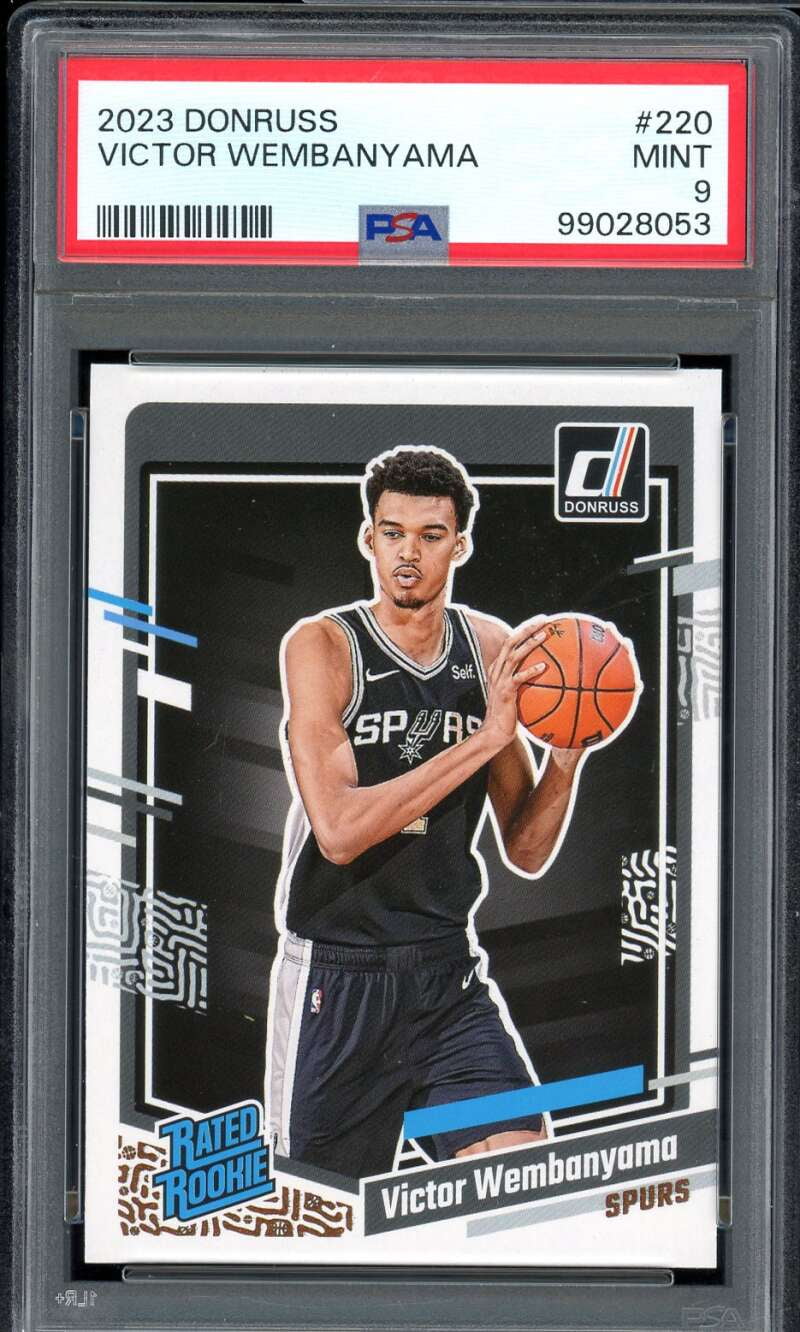 Victor Wembanyama Rookie Card 2023-24 Donruss #220 PSA 9 - Walmart.com