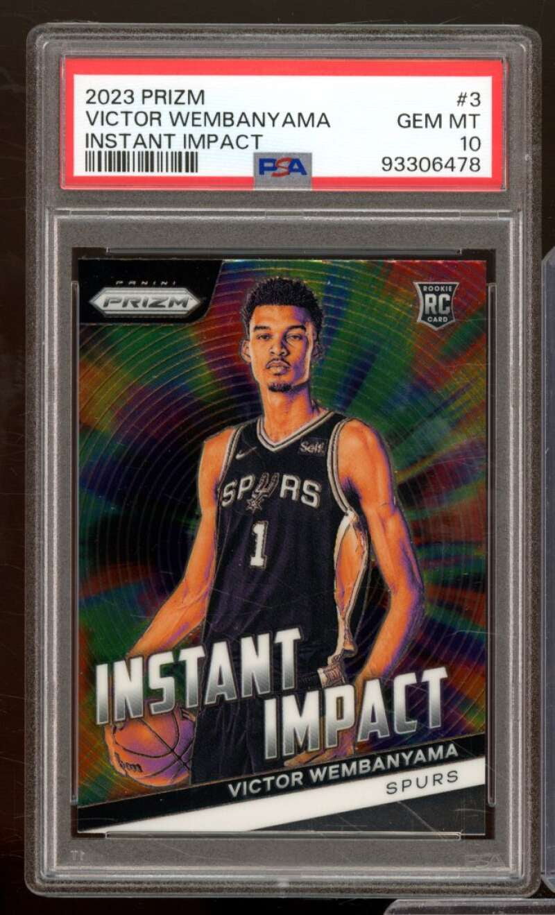 Victor Wembanyama Rookie Card 2023-24 Prizm #3 PSA 10 - Walmart.com