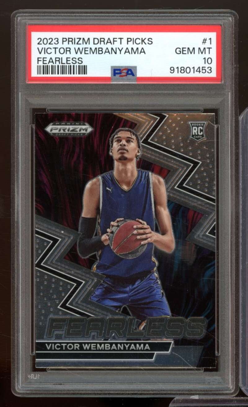 Victor Wembanyama Rookie Card 2023-24 Prizm Draft Picks Fearless #1 PSA 10 - Walmart.com