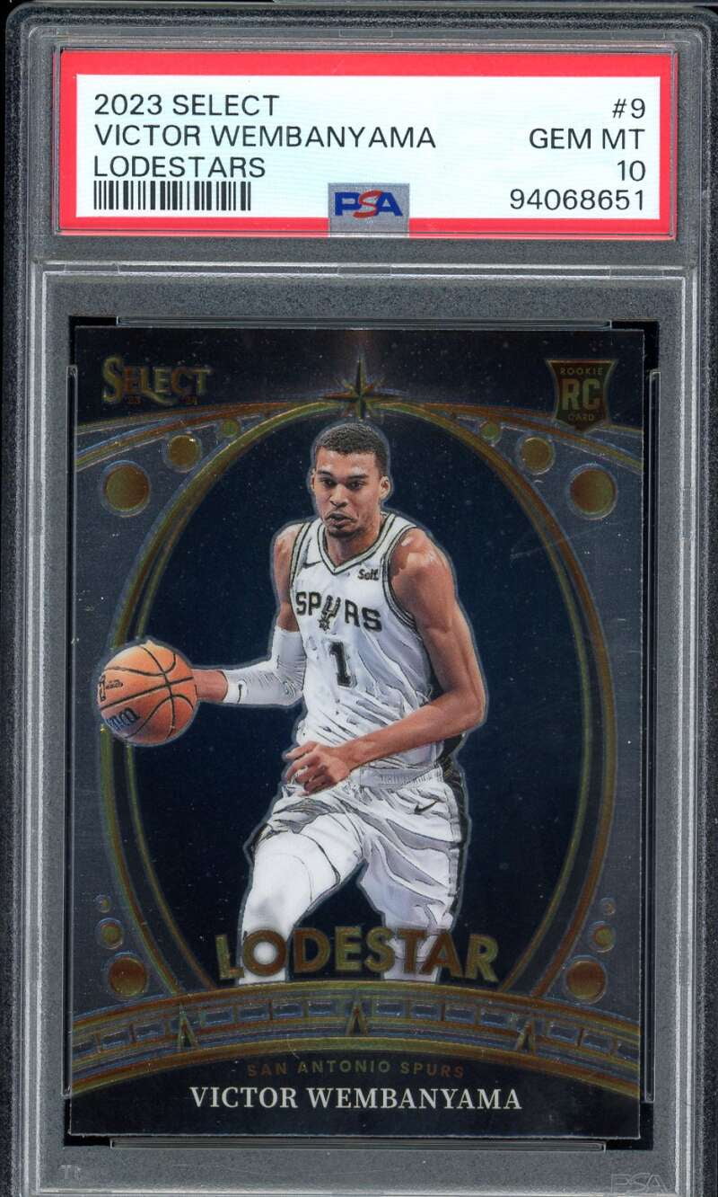Victor Wembanyama Rookie Card 2023-24 Select Lodestars #9 PSA 10 ...