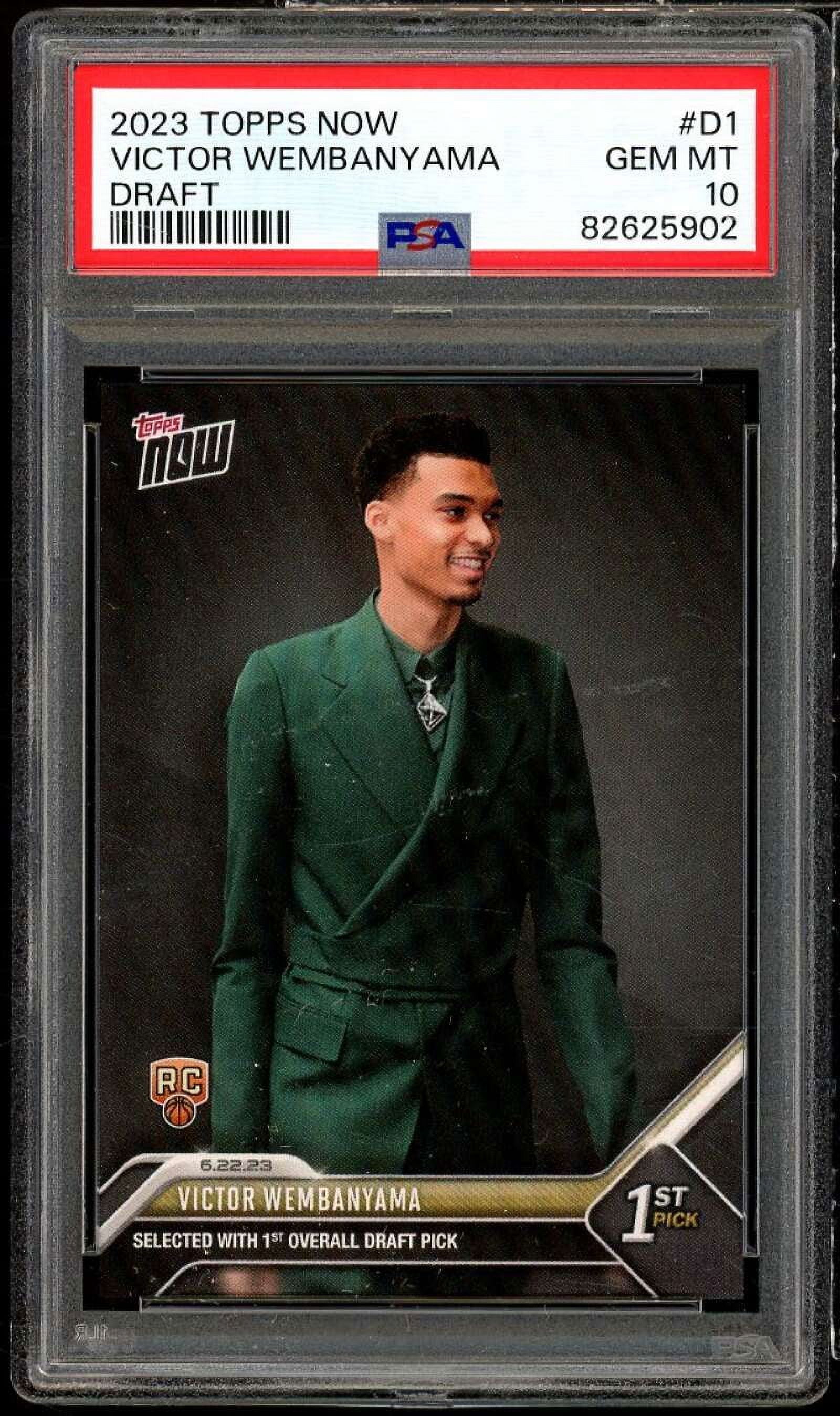 Victor Wembanyama Rookie Card 2023-24 Topps Now #D1 PSA 10 - Walmart.com