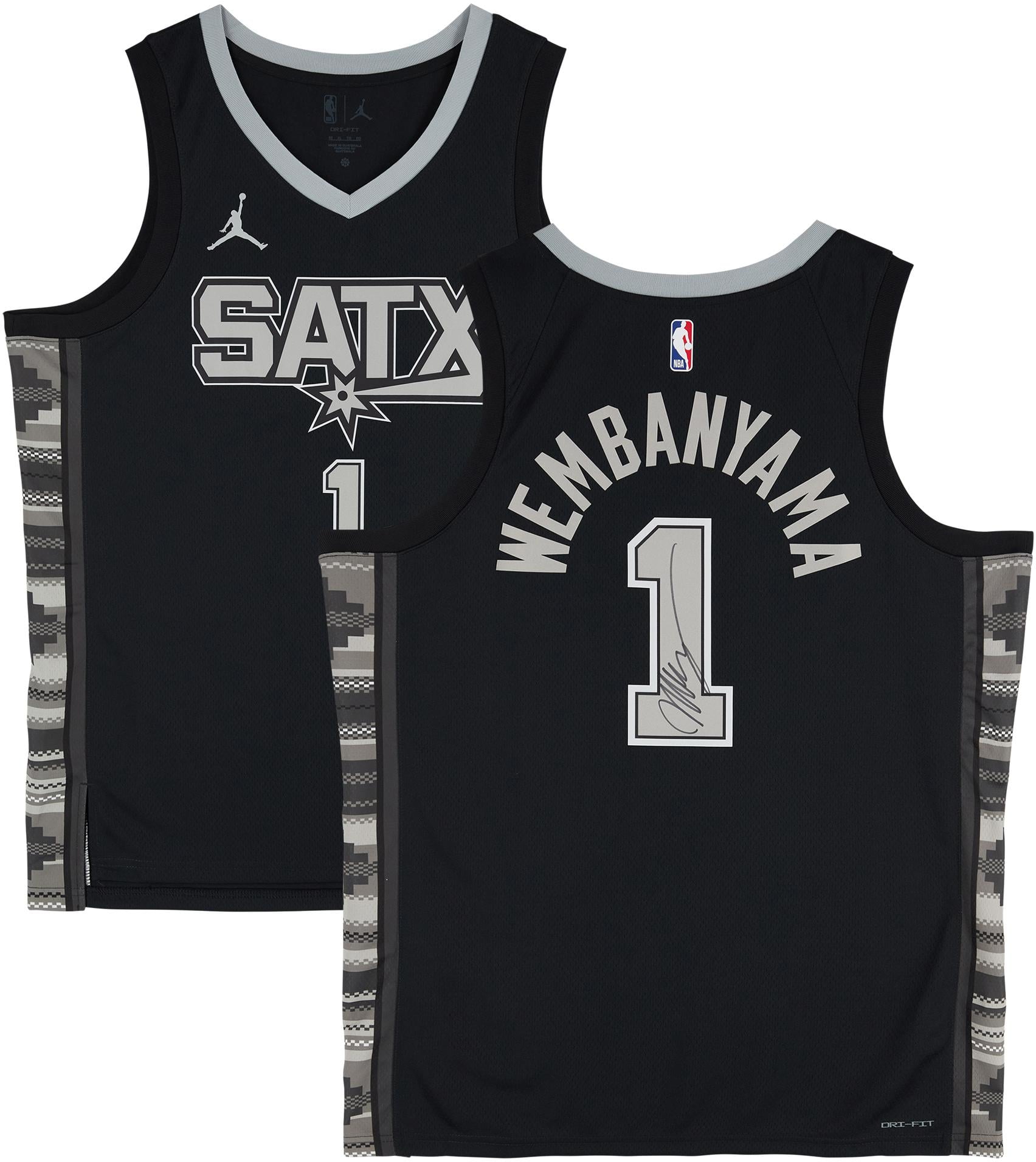 Victor Wembanyama San Antonio Spurs Autographed Black Jordan Brand ...