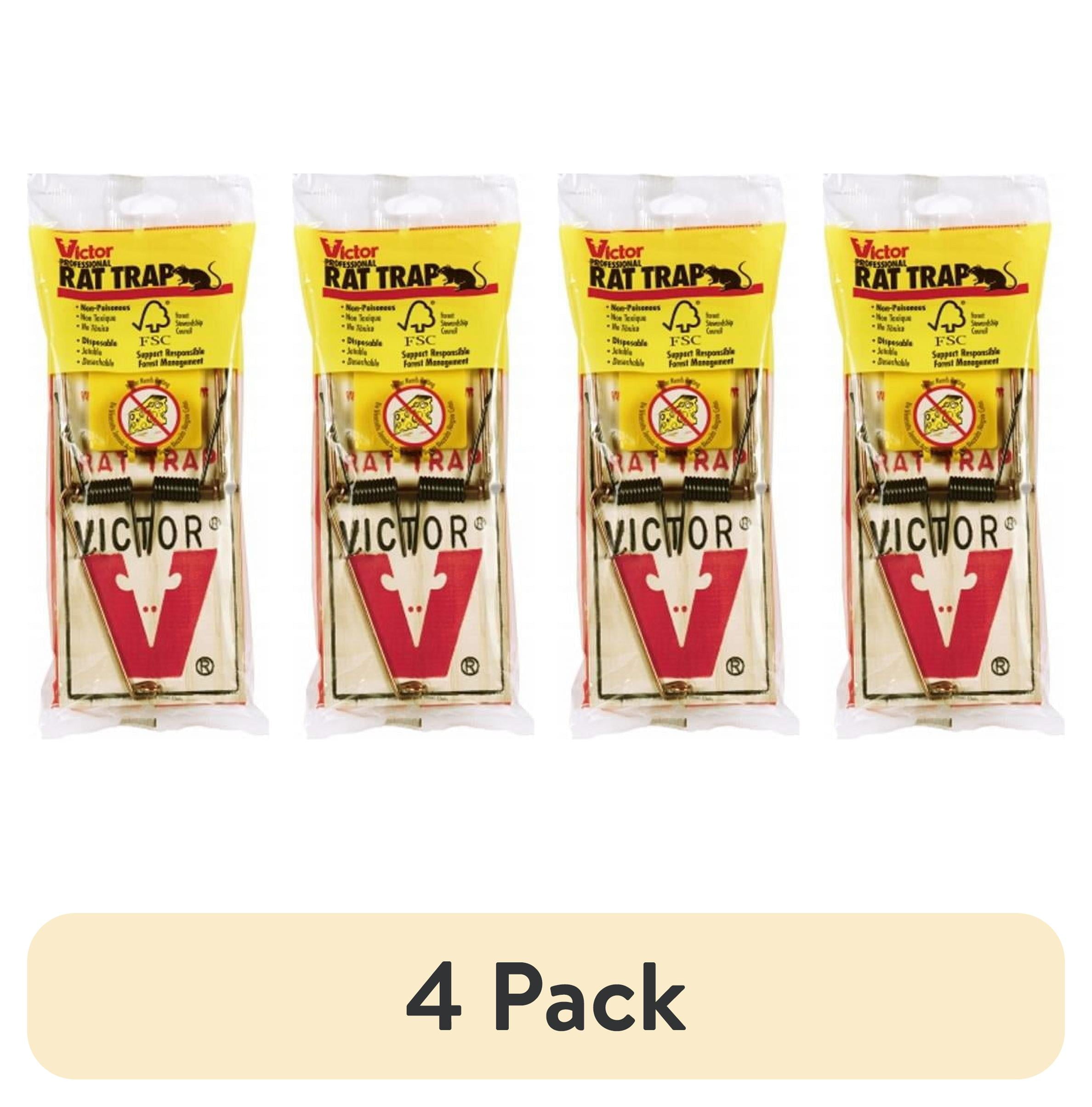 (4 pack) Victor Easy Set Extended Trigger Rat Trap - Walmart.com