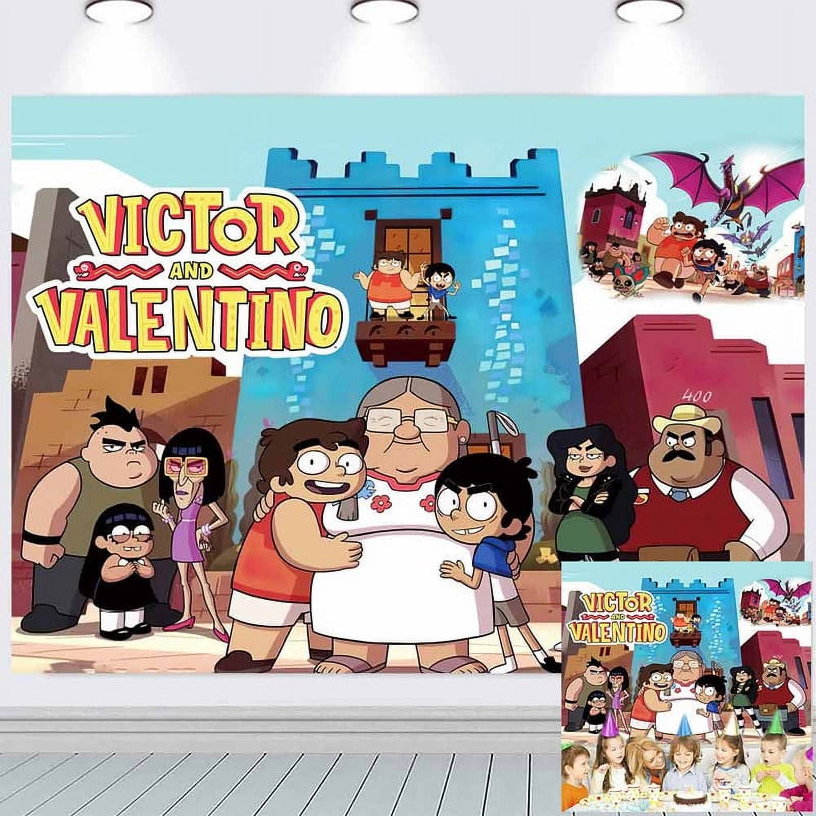 Victor and Valentino Backdrop Banner Party Supplies Poster Movie Theme ...