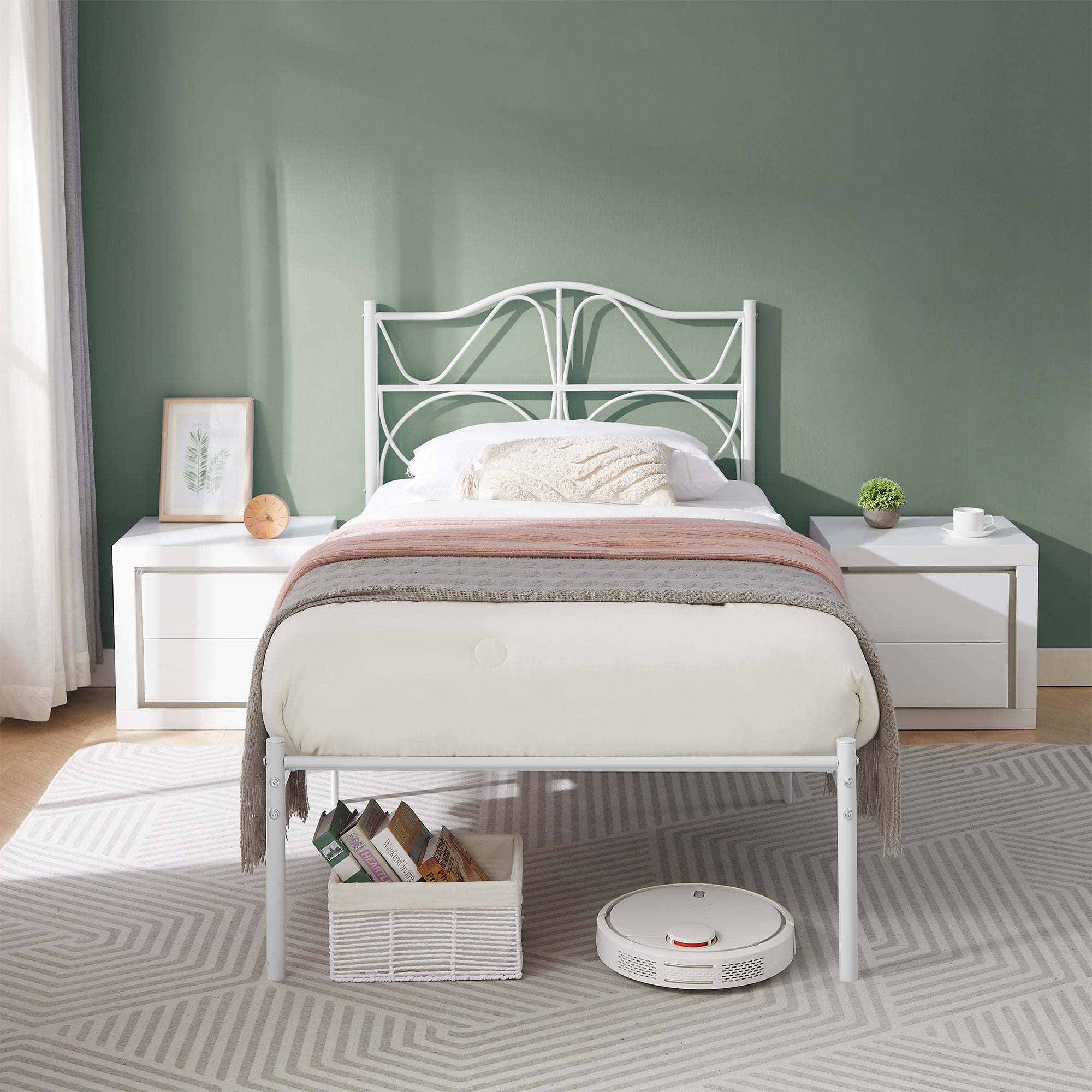 Crystal metal bed frame store