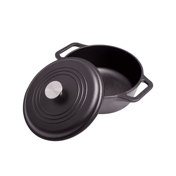 Victoria 4-Quart Cast Iron Dutch Oven with Lid and Dual Loop Handles ...