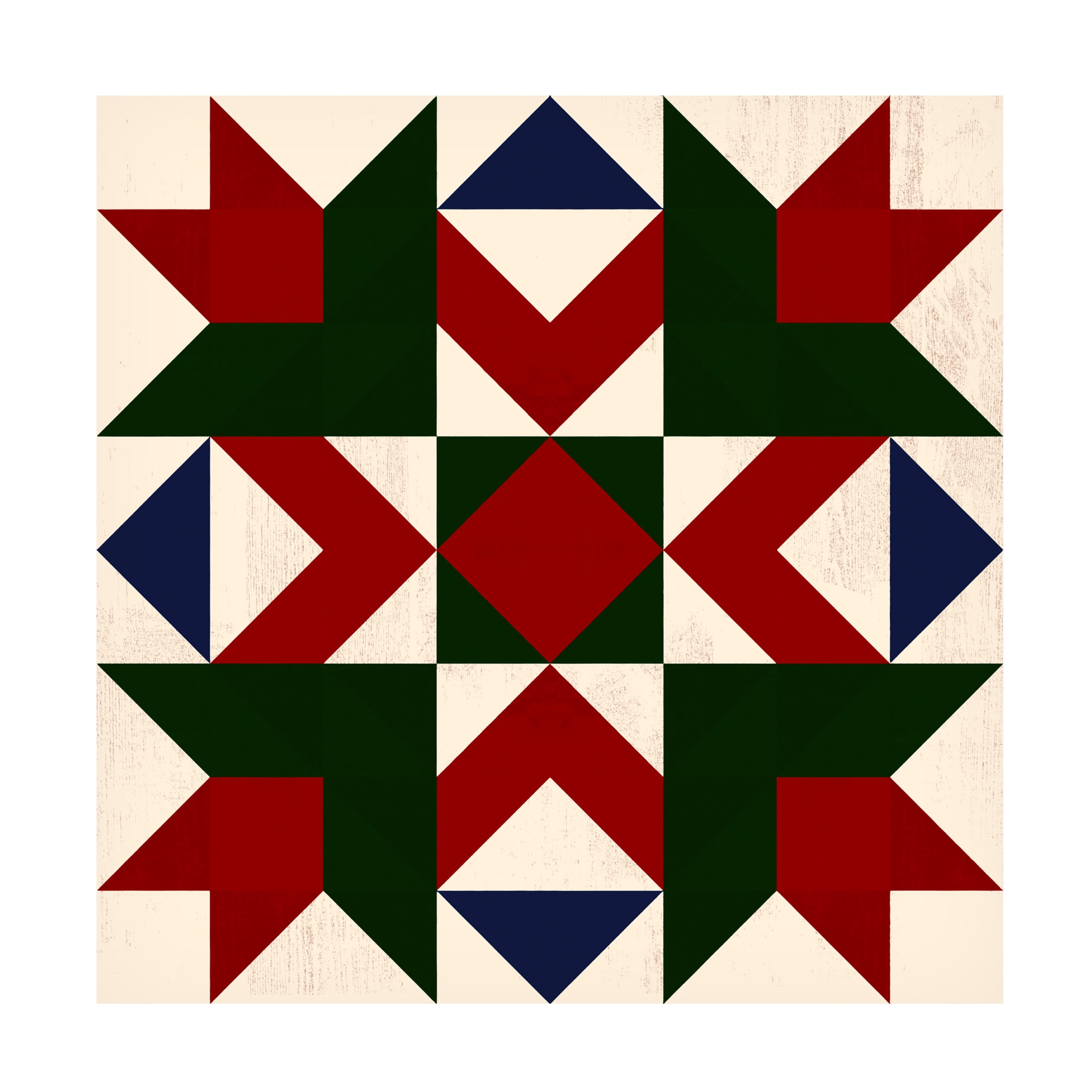 Trademark Fine Art Christmas Barn Quilt III Canvas Art - 24 x 24 ...