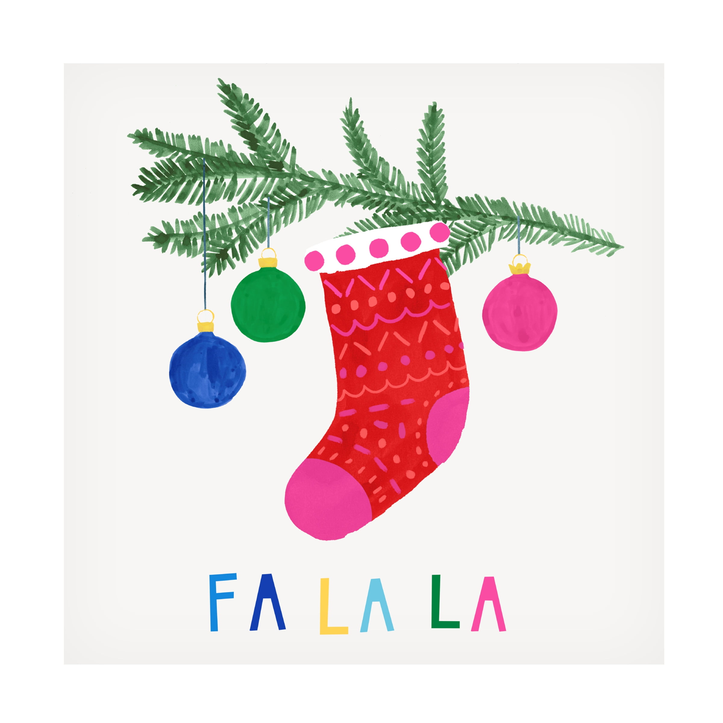 Victoria Barnes 'Colorful Christmas III' Canvas Art - Walmart.com