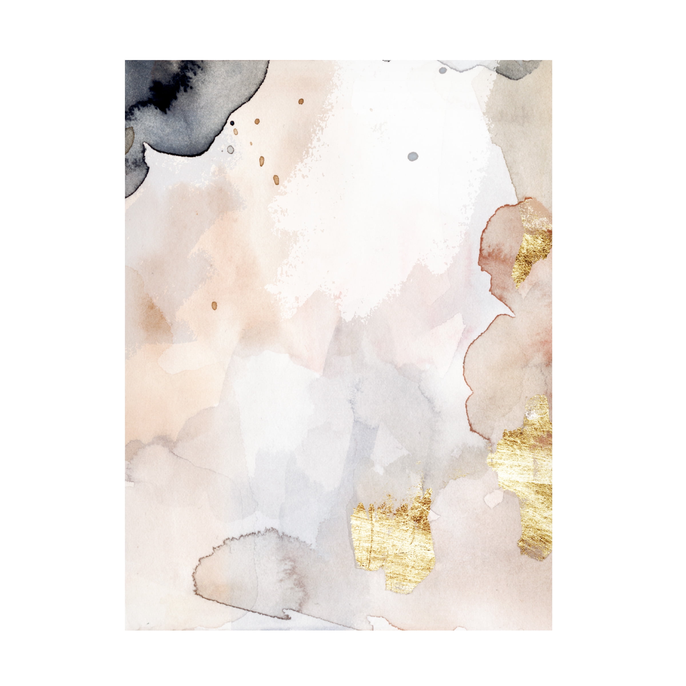 Victoria Barnes 'Indigo Blush and Gold I' Canvas Art - Walmart.com