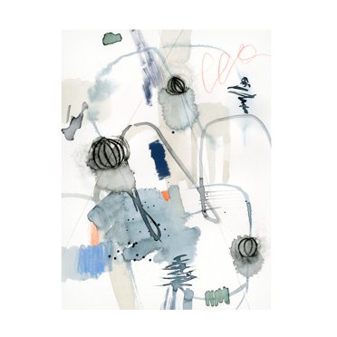 Victoria Barnes 'Indigo Blush and Gold I' Canvas Art - Walmart.com