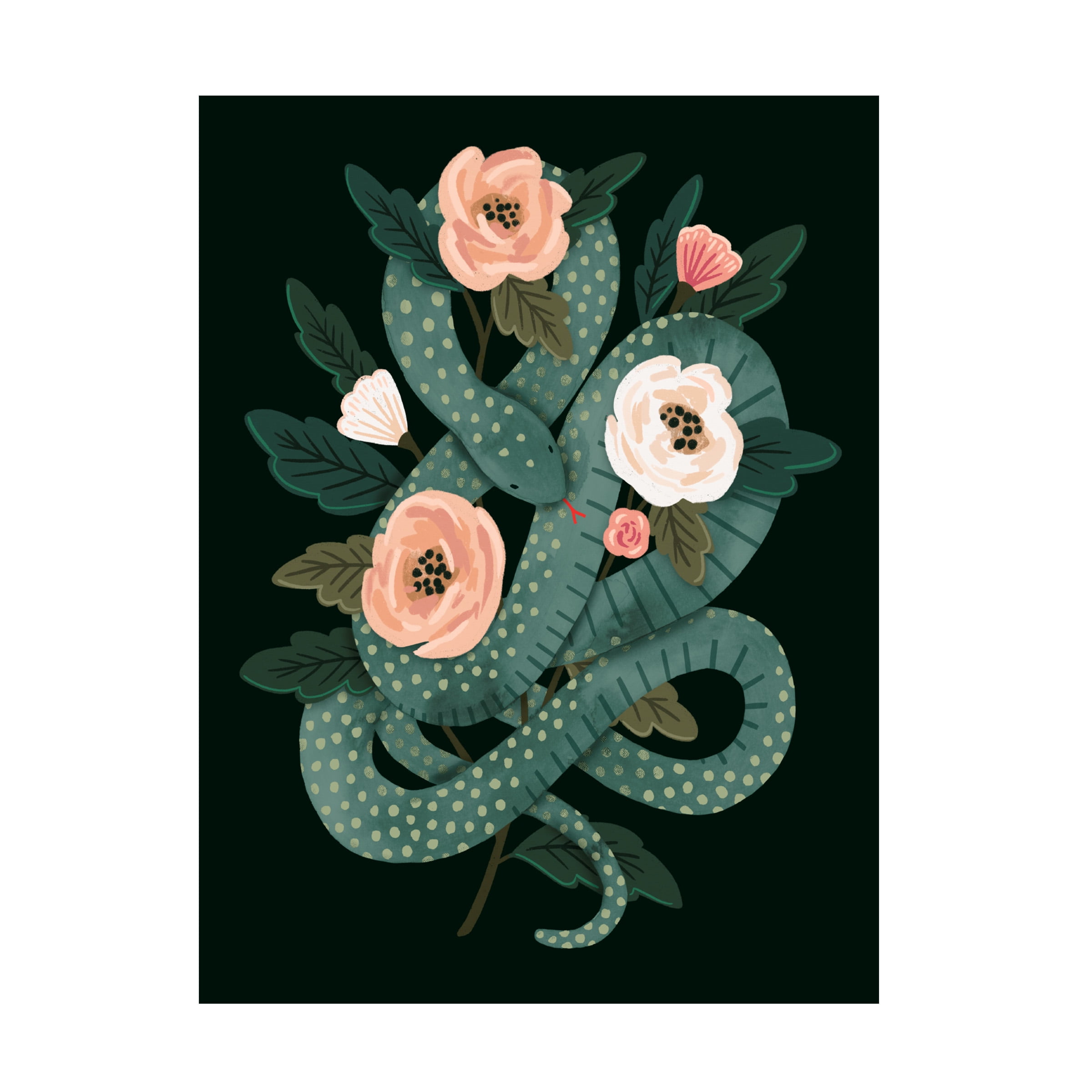 Victoria Barnes 'Skull And Snake I' Canvas Art - Walmart.com