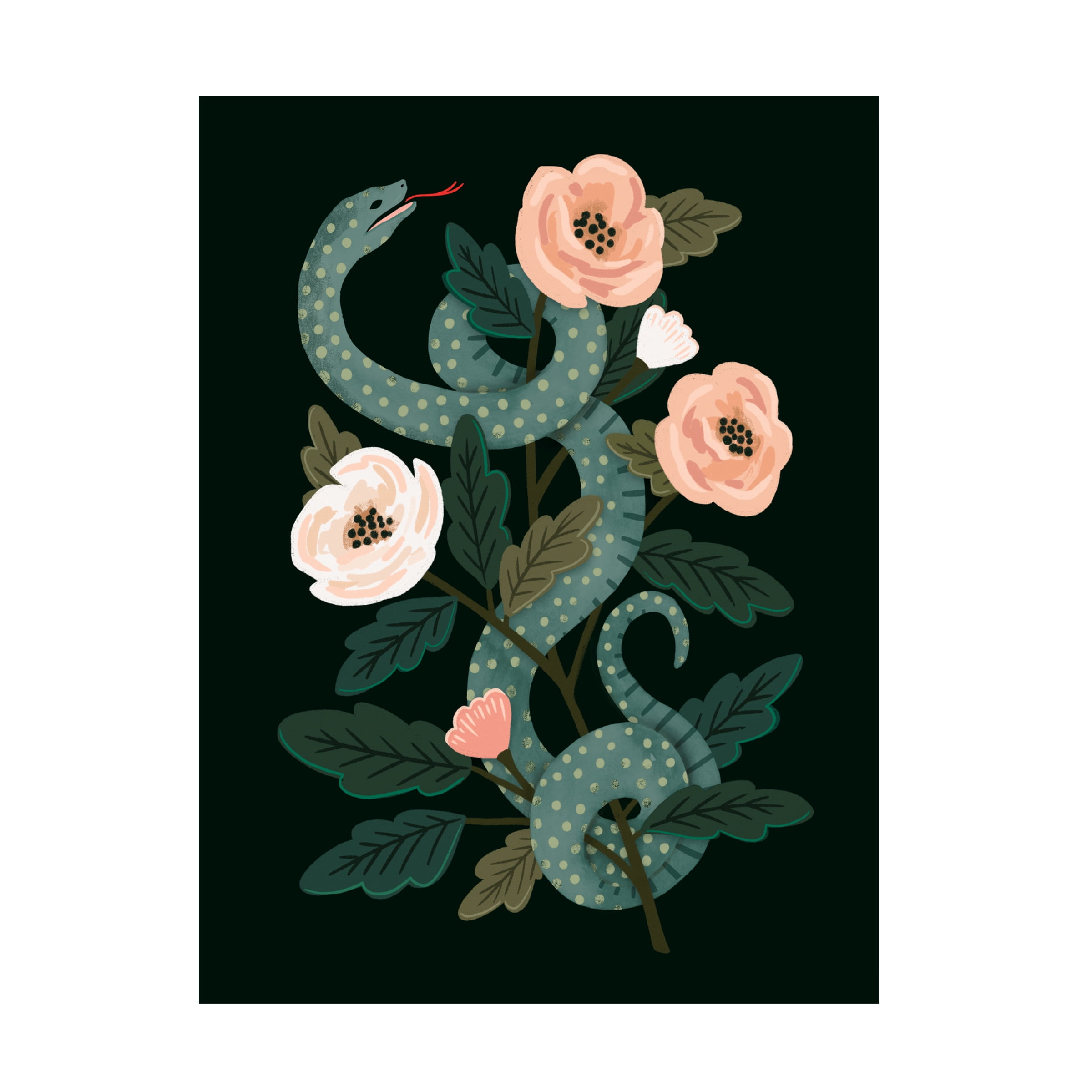 Victoria Barnes 'Skull And Snake II' Canvas Art - Walmart.com
