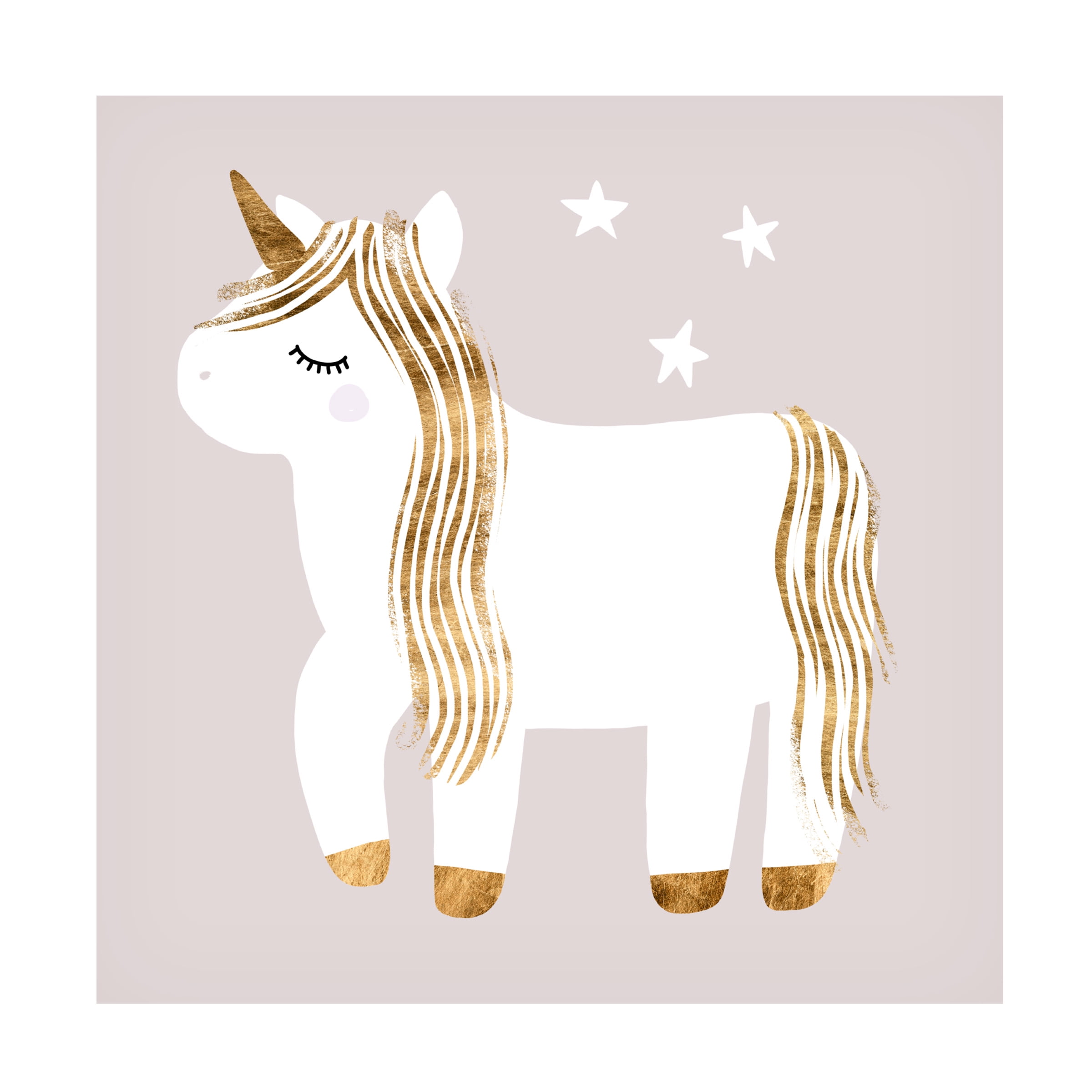 Victoria Barnes 'Sleepy Unicorn I' Canvas Art - Walmart.com