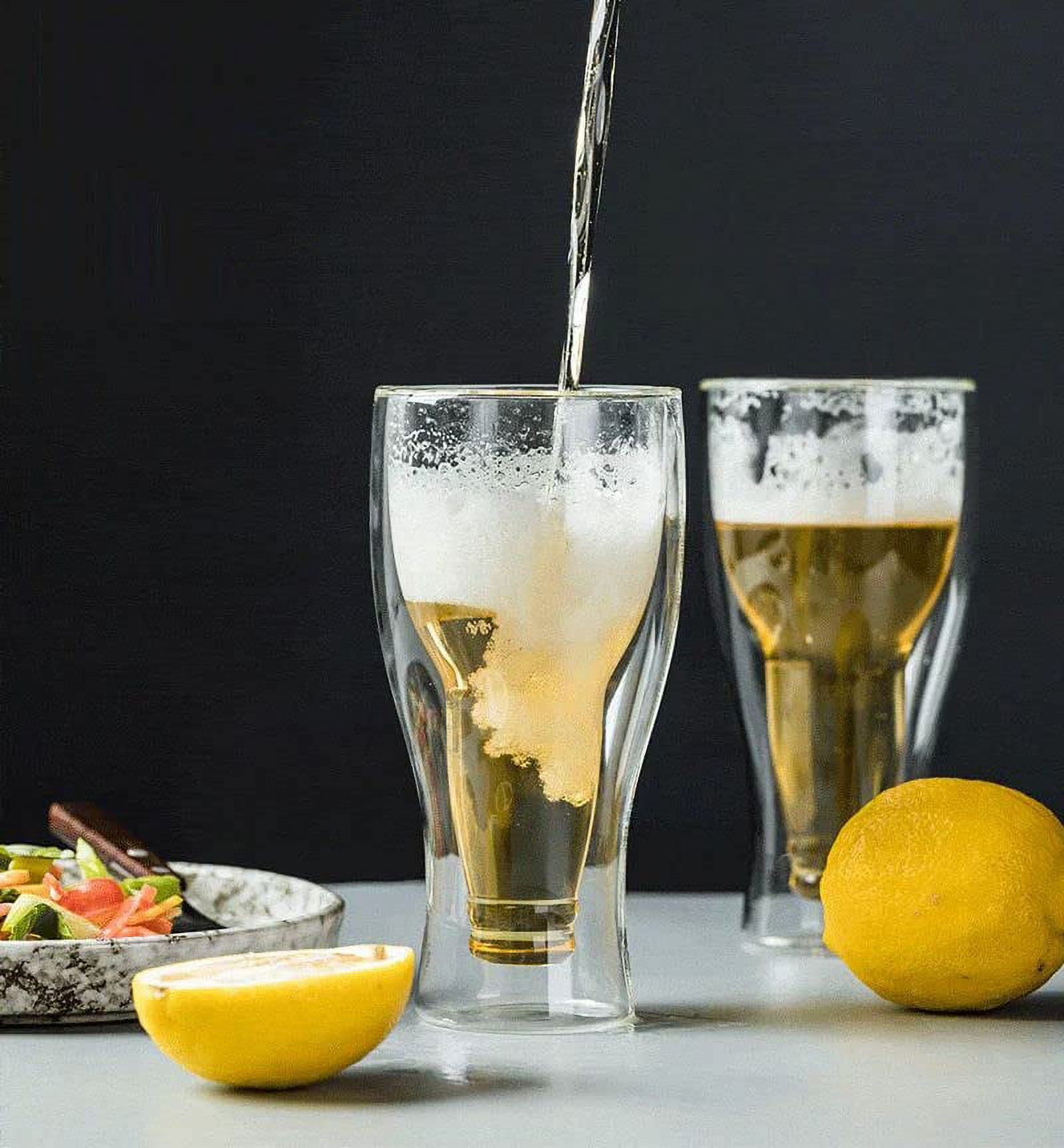 Victoria Bella A-23494 Double Wall Beer Bottle Shaped Drinking Glass ...