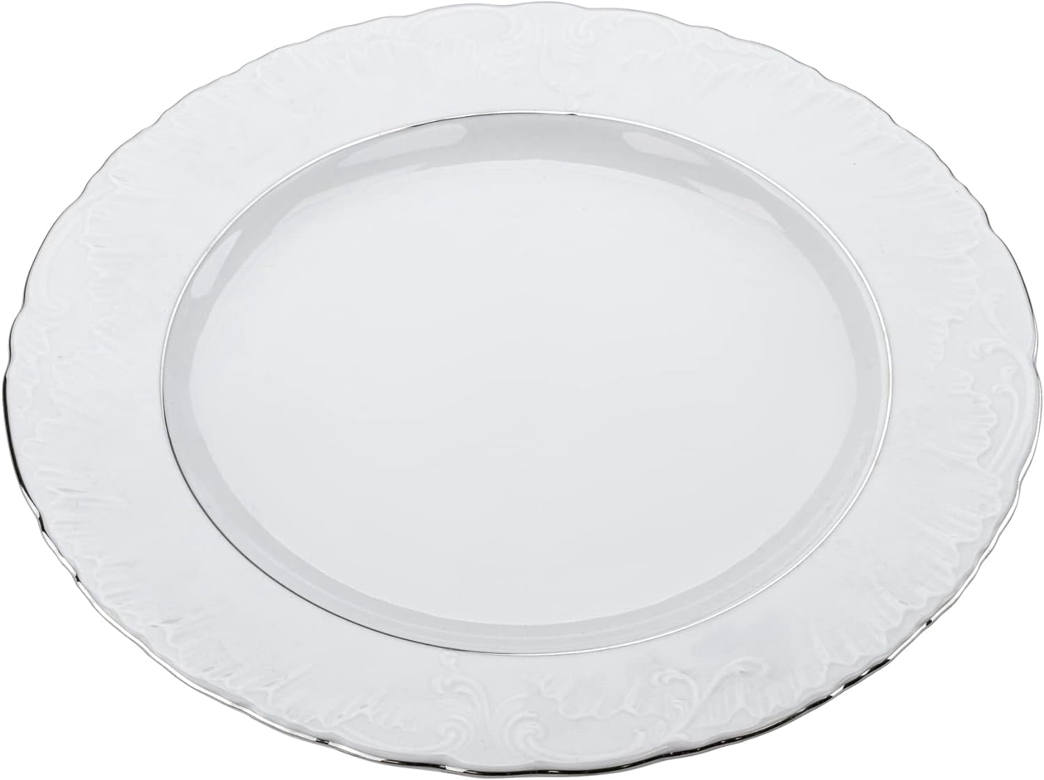 Victoria Bella Cmielow PL33-X, 13-Inch Platinum Band Plate, Porcelain ...