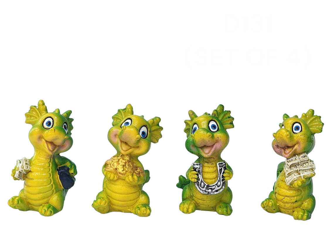 Victoria Bella D131 Small Dragons Figurine (Set of 4) 2"×1.5"×3 ...