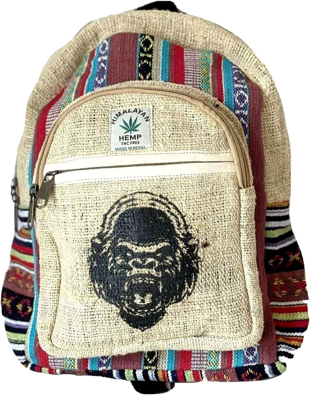 Victoria Bella Himalayan HEMP Mini Backpack. 'Gorilla'. Hand-made. 100% ...