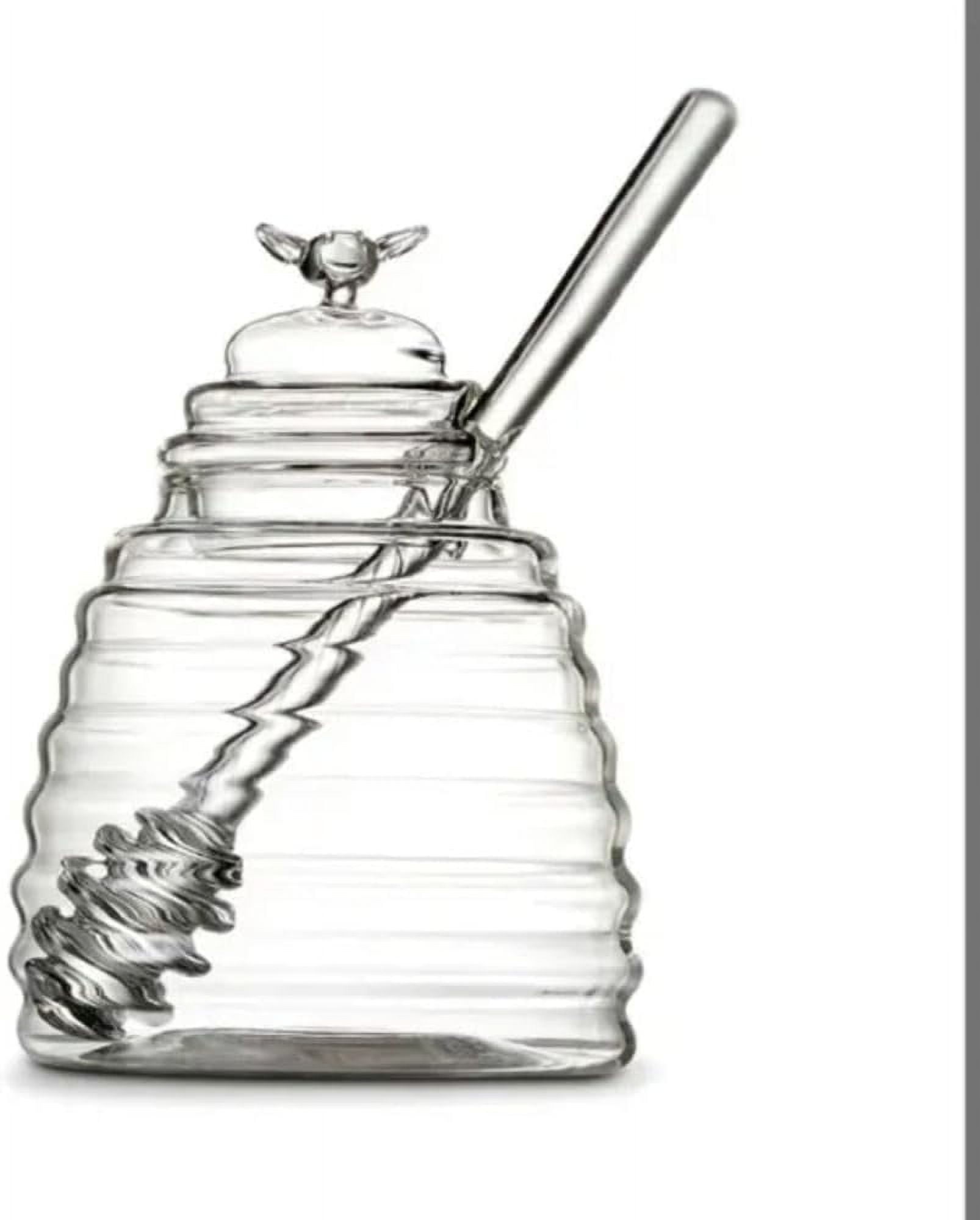 Victoria Bella Honey Pot Glass Honey Jar with Spoon (small) 13.5oz (400 ...
