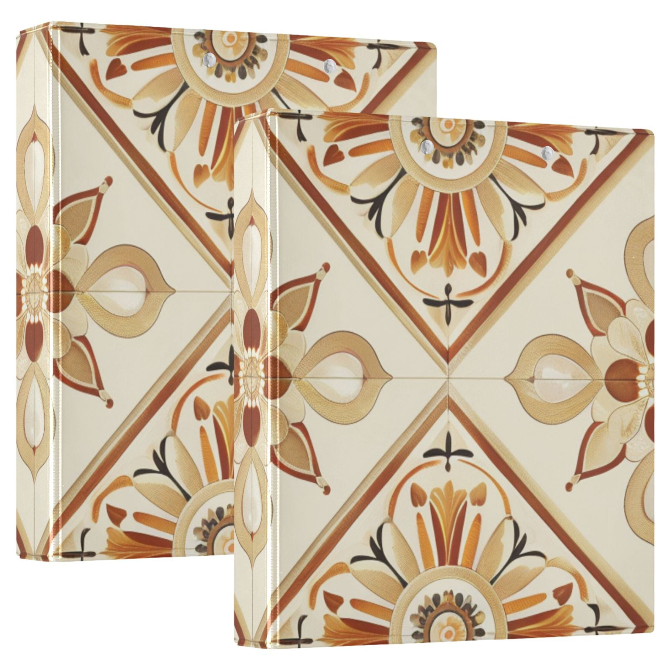 Victoria Bohemian Retro Floral 3 Ring Binders 1.5 inch Hardcover File ...