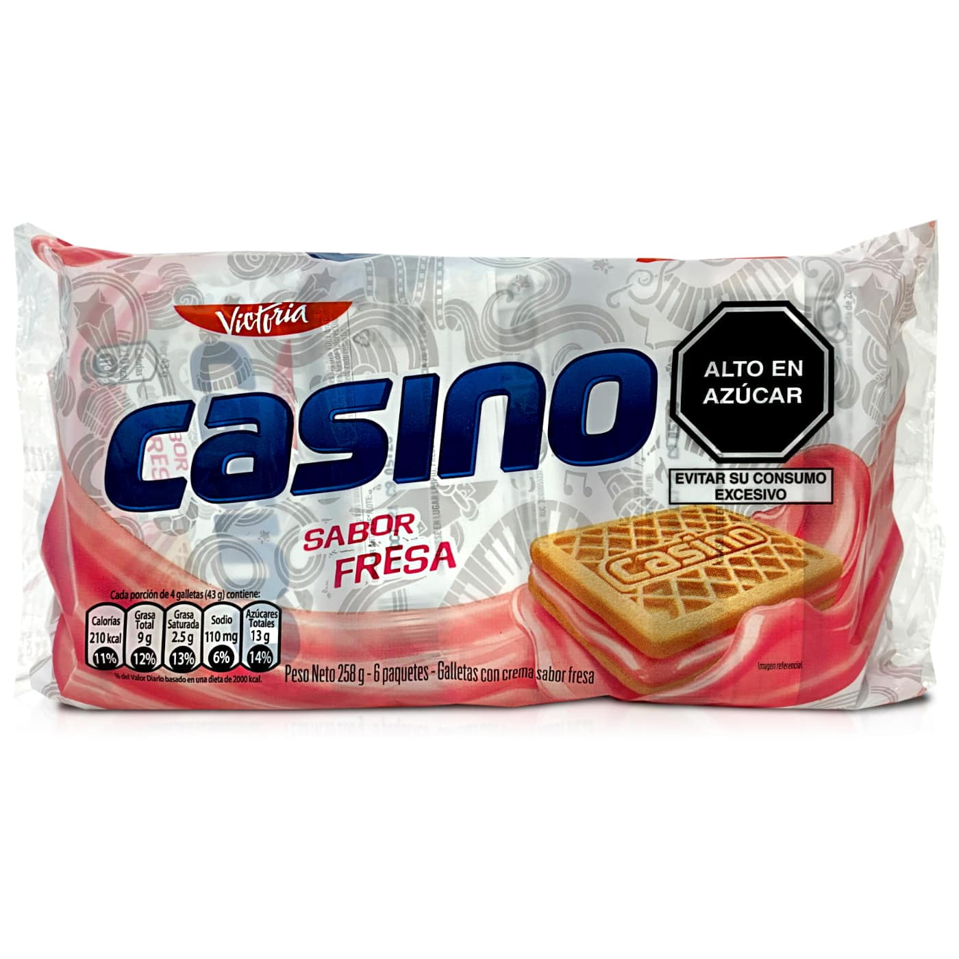 Victoria Casino Galleta Vainilla Sabor Fresa 258g | Vanilla Cookies ...