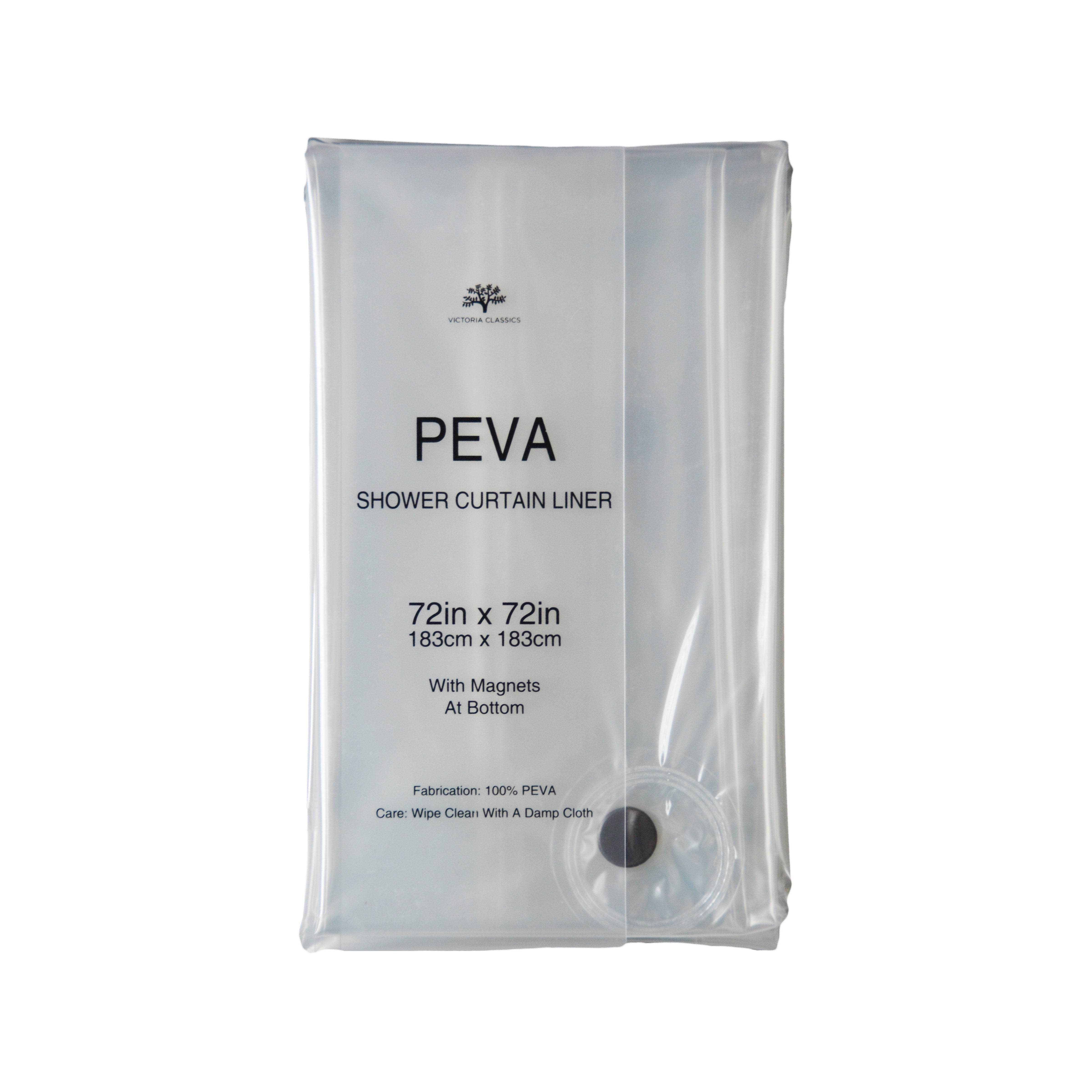 Eco-Friendly PEVA Shower Curtain Liner with Magnets: Mildew Resistant ...