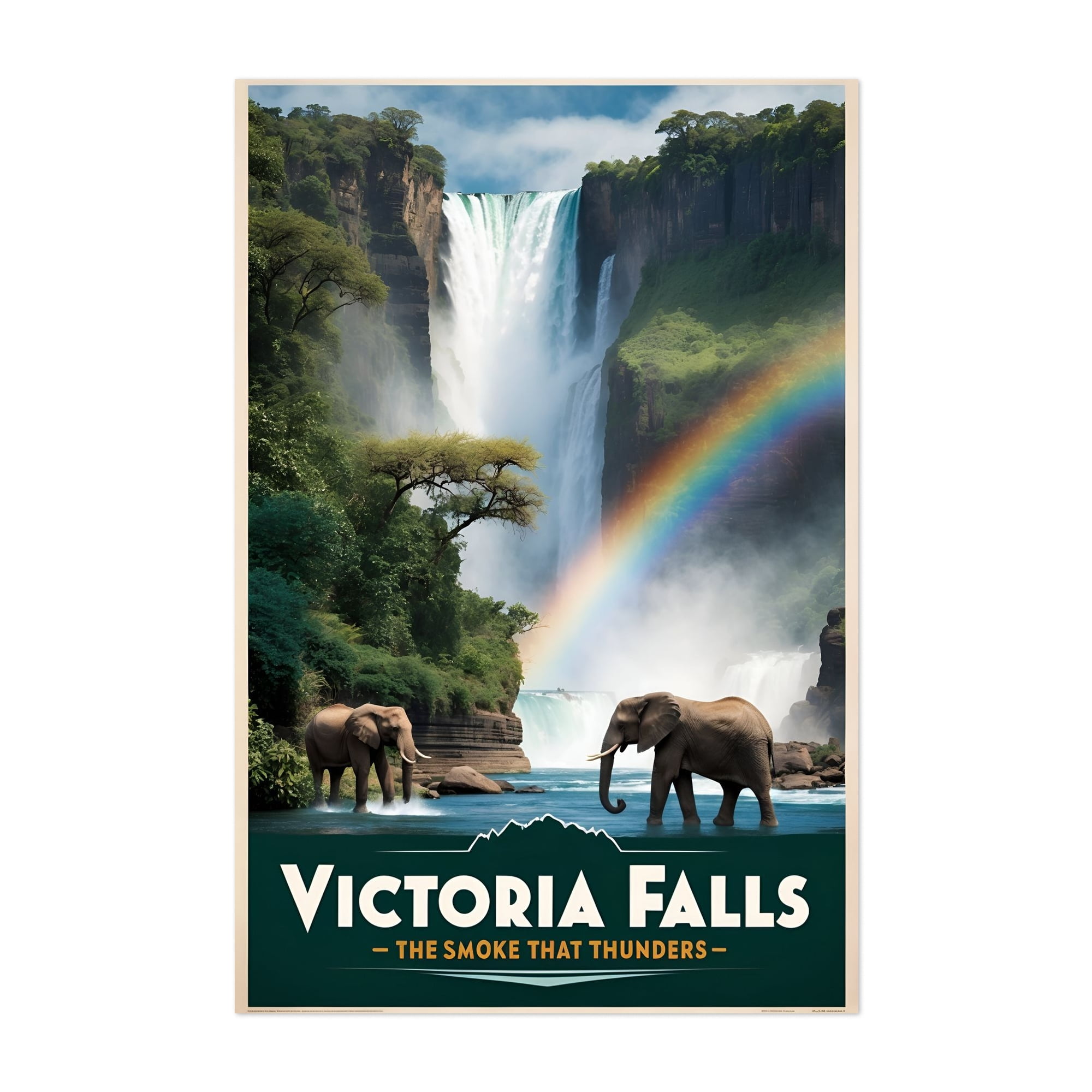 Victoria Falls Poster: The Smoke That Thunders - Victoria Falls ...