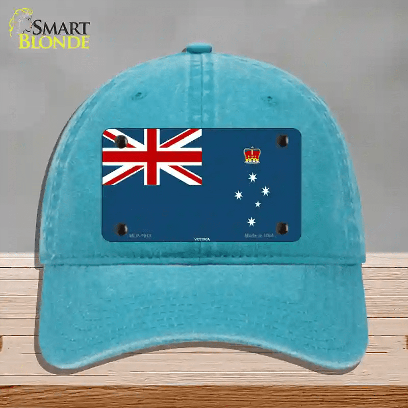 Victoria Flag Novelty License Plate Hat Unconstructed Cotton Lake Blue ...