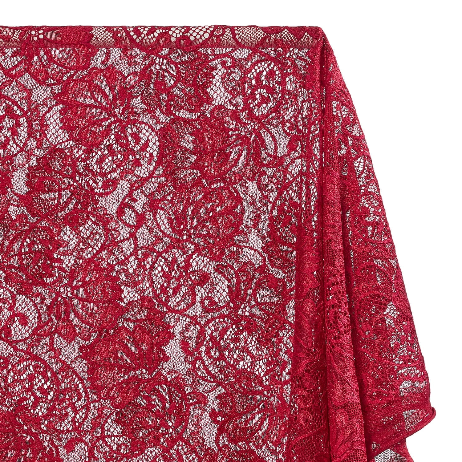 Victoria Floral Polyester Stretch Sheer 58 60 Inch Lace Fabric By The