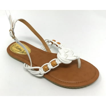 Victoria K Women's Solid Flower Sandals - Walmart.com