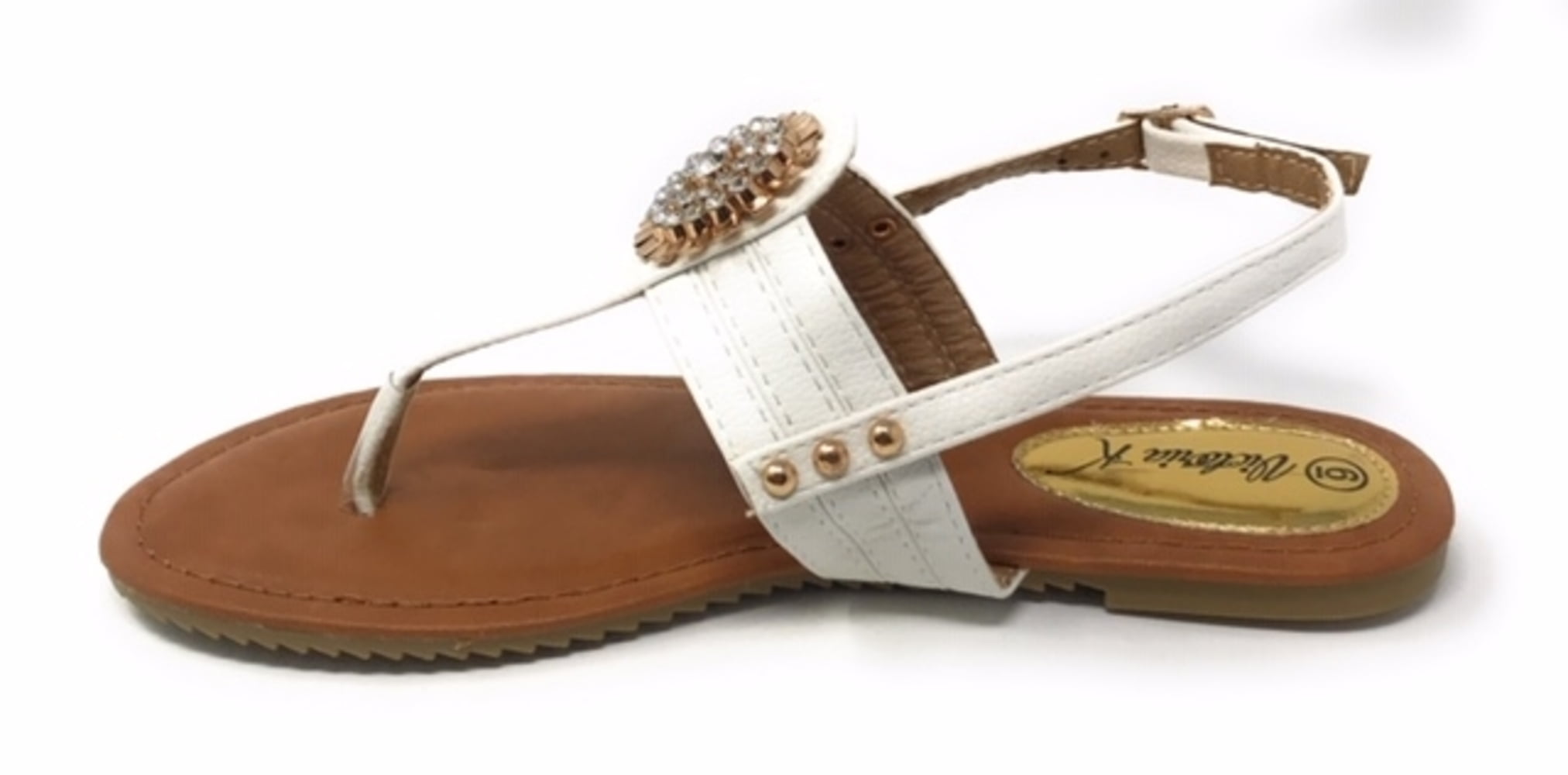 Victoria K Women's Gold Medallion Sandals - Walmart.com