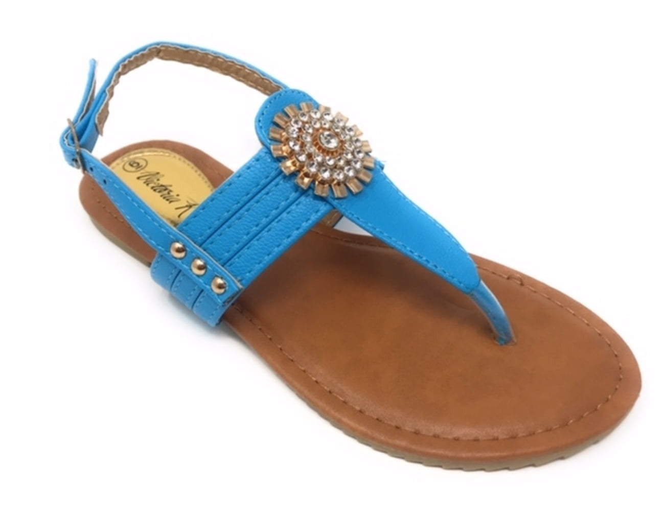 Victoria K Women's Gold Medallion Sandals - Walmart.com