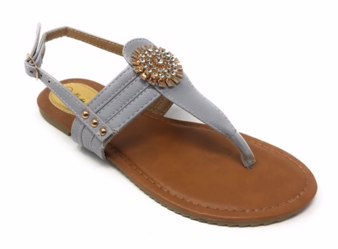 Victoria K Women's Gold Medallion Sandals - Walmart.com
