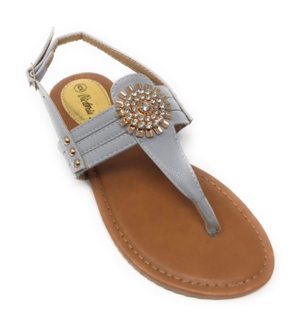 Victoria K Women's Gold Medallion Sandals - Walmart.com