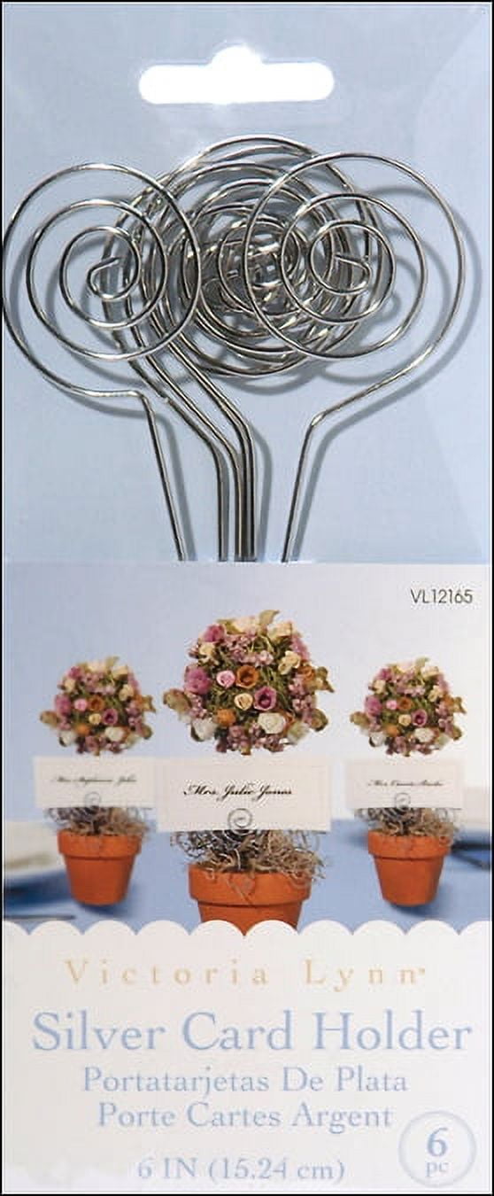 Victoria Lynn Wire Card Holders 6" 6/Pkg-Silver - Walmart.com