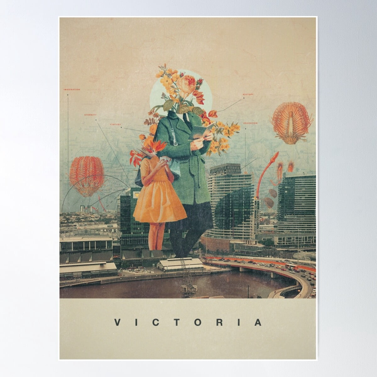 Victoria Poster Wall Art, Modern Wall Decor For Living Room Bedroom ...