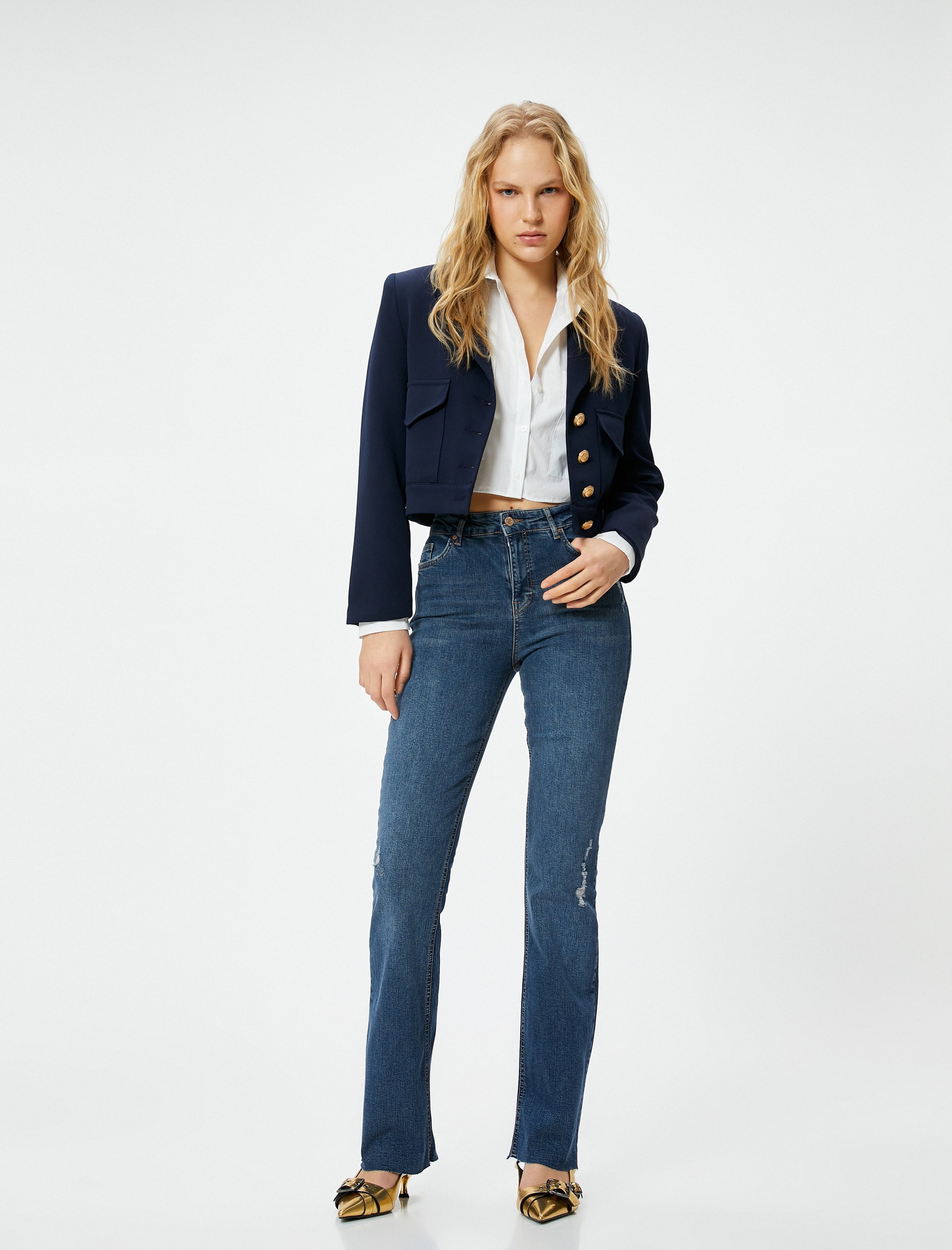 Victoria Slim Flare Jean - Walmart.com