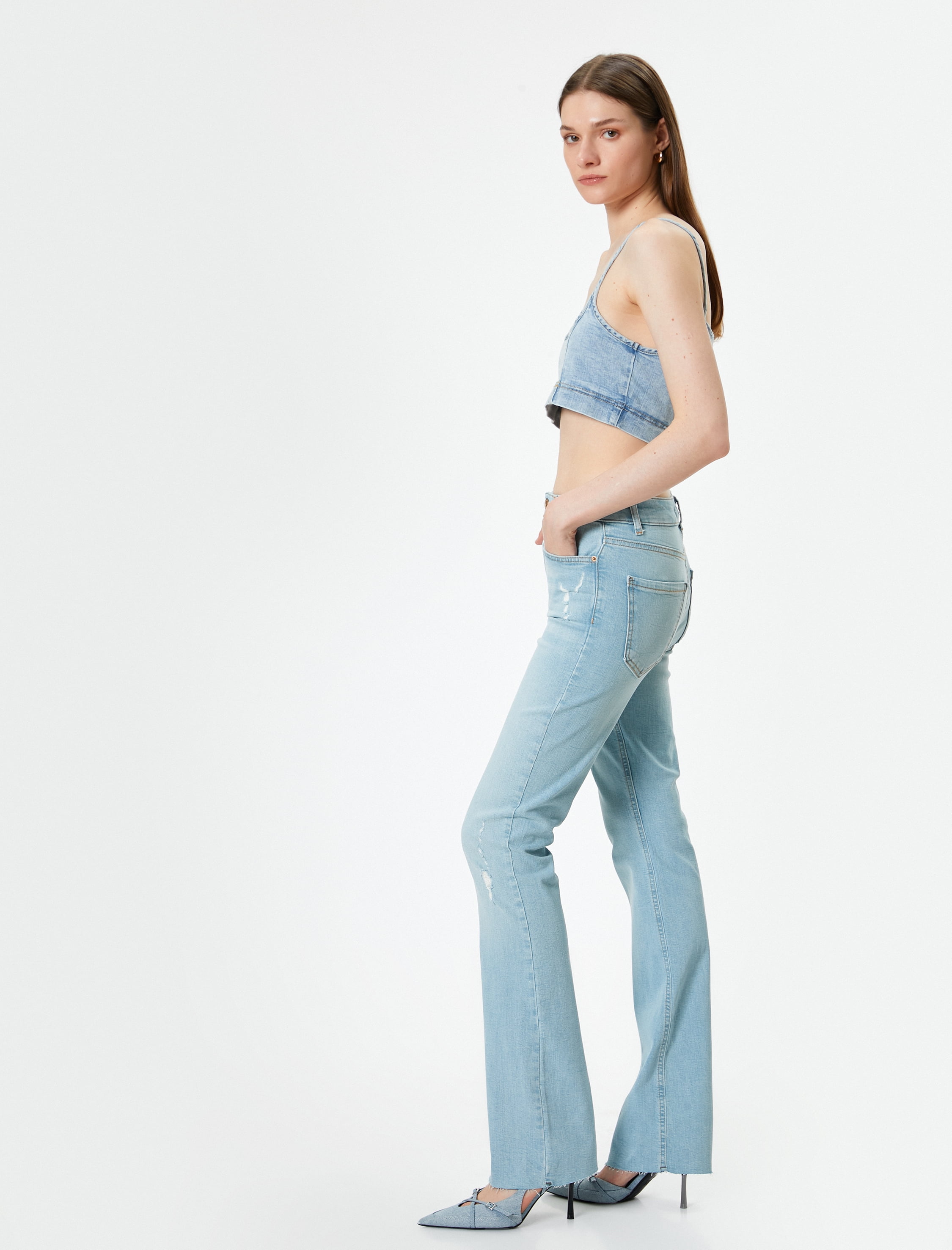 Victoria Slim Flare Jean - Walmart.com