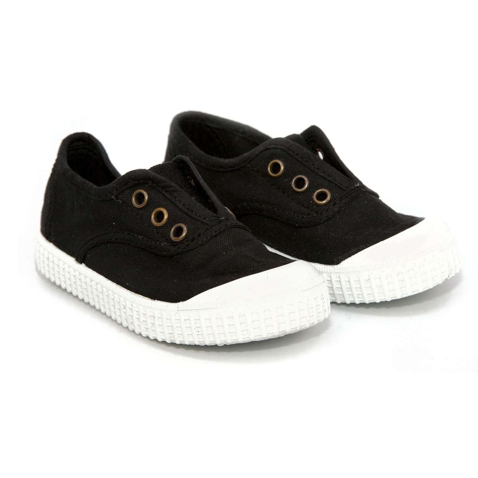 Victoria Toddlers 1915 Inglesa Slip-On Canvas Shoes, Black,2.5 M US ...